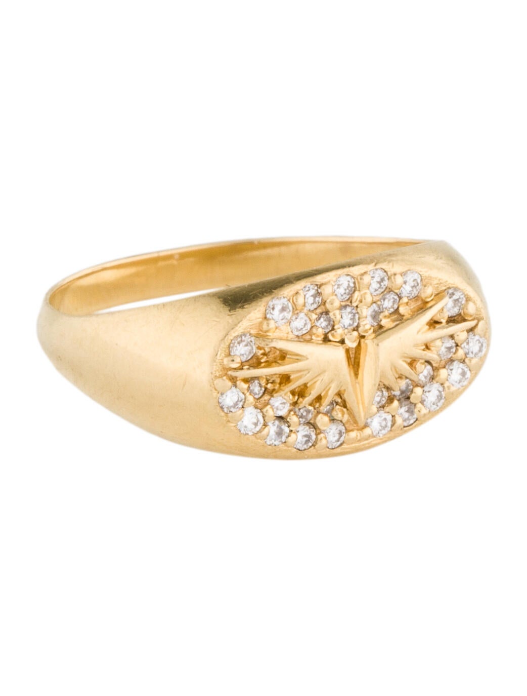 FoundRae Foundrae 18K Diamond Wings Passion Baby Signet Ring - 18K ...