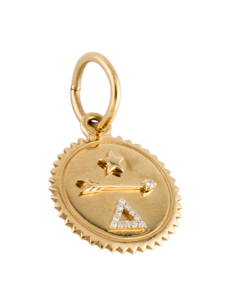 FoundRae 18K Diamond Dream Baby Medallion - 18K Yellow Gold Pendant ...