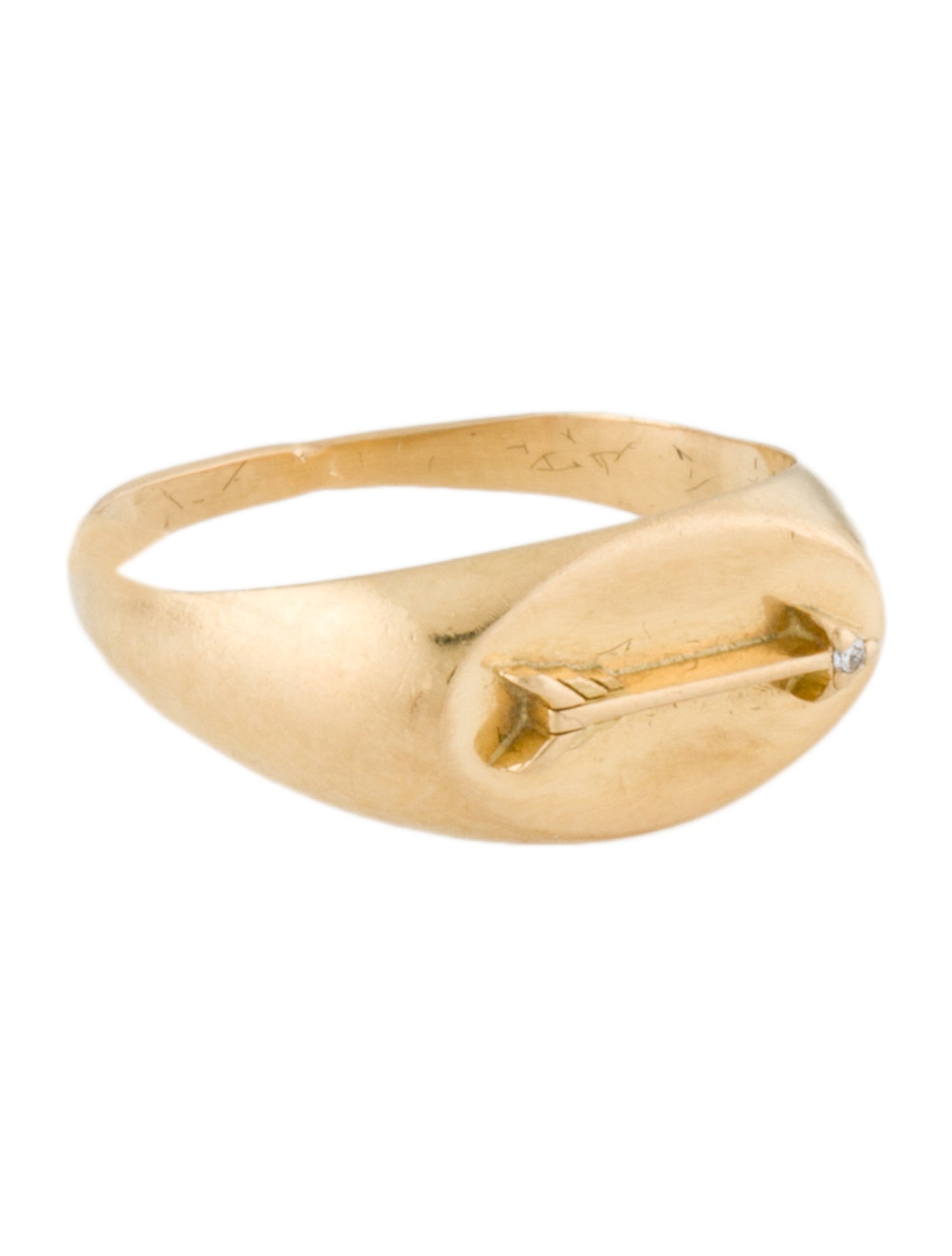 FoundRae 18K Diamond Dream Baby Arrow Signet Ring - Signet Ring, Rings ...