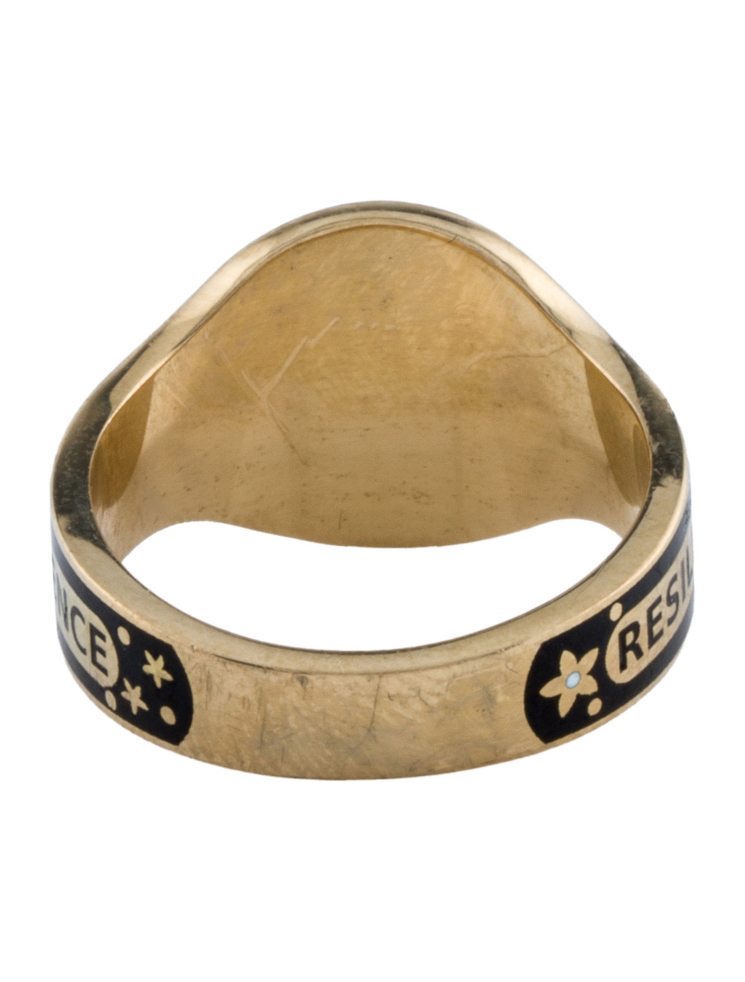 FoundRae 18K Resilience Cigar Band - 18K Yellow Gold Signet Ring, Rings - FNDRA21571 | The RealReal