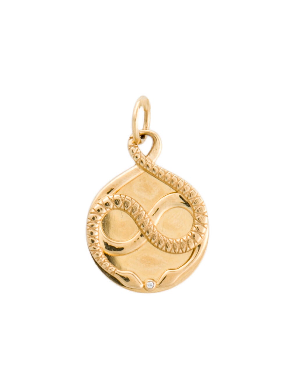 FoundRae 18K Diamond Gemini Baby Medallion Charm - 18K Yellow Gold ...