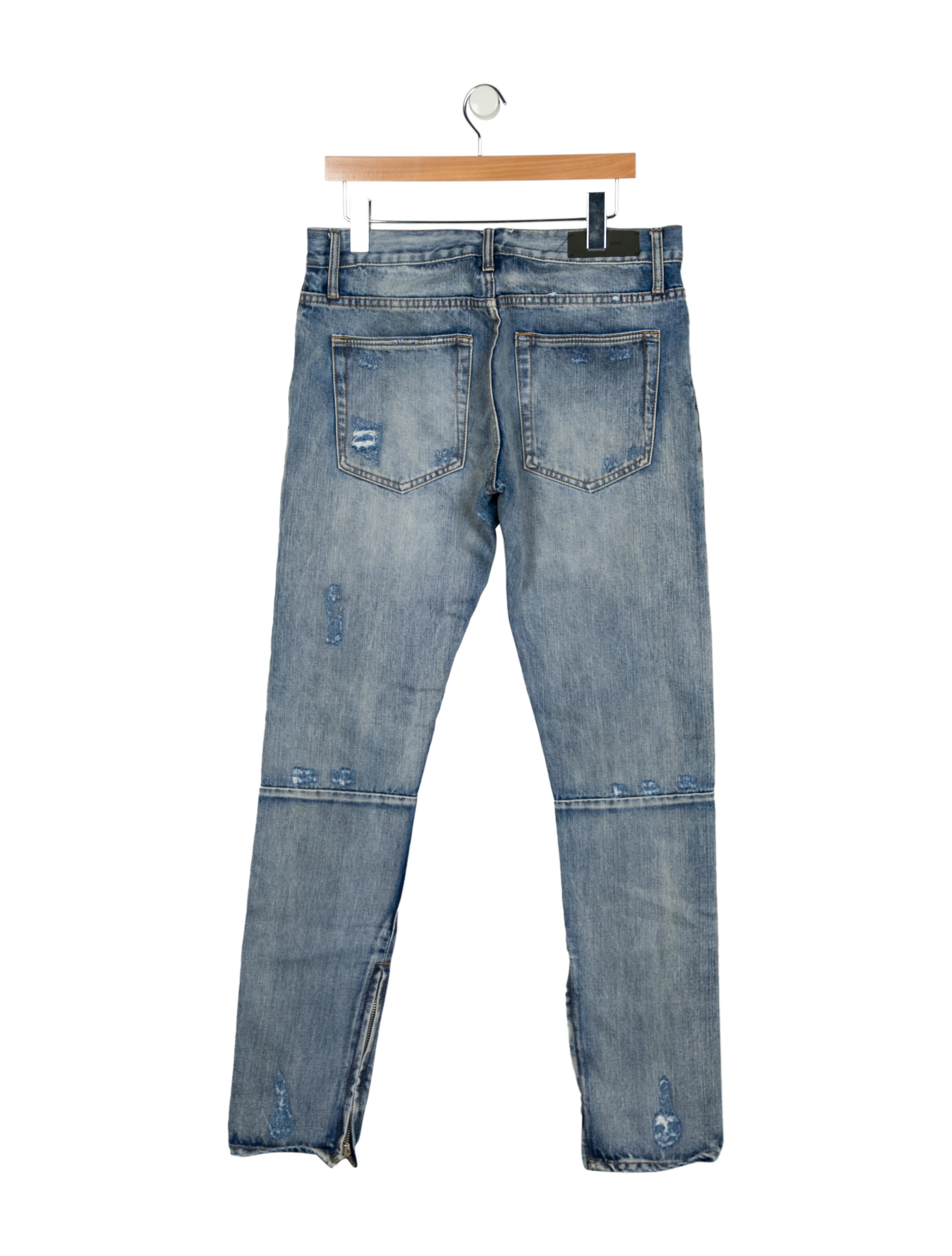 Fear Of God Eternal Skinny Jeans - Blue, 10" Rise Jeans, Clothing ...
