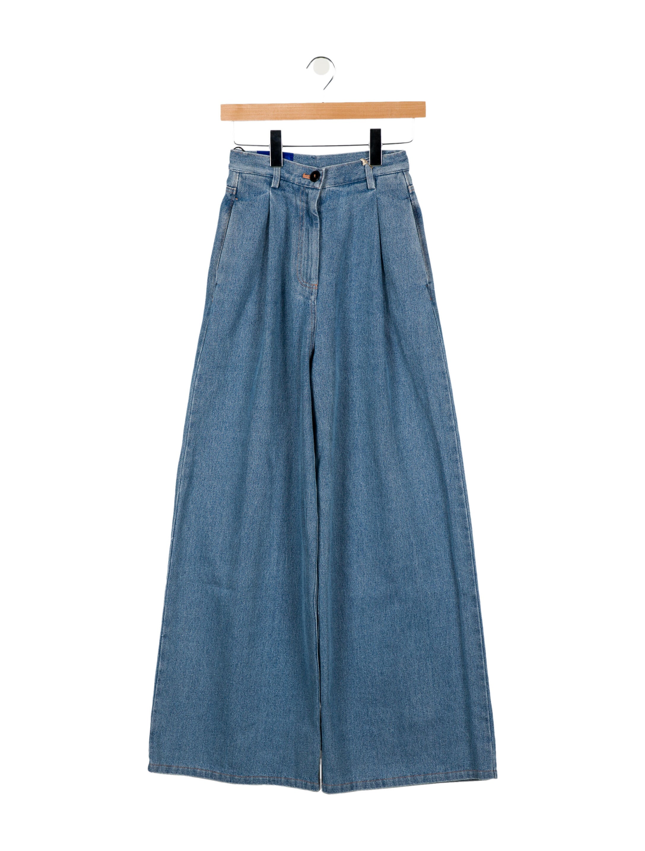 forte_forte High-Rise Wide Leg Jeans - Blue, 14.5" Rise Jeans, Clothing ...