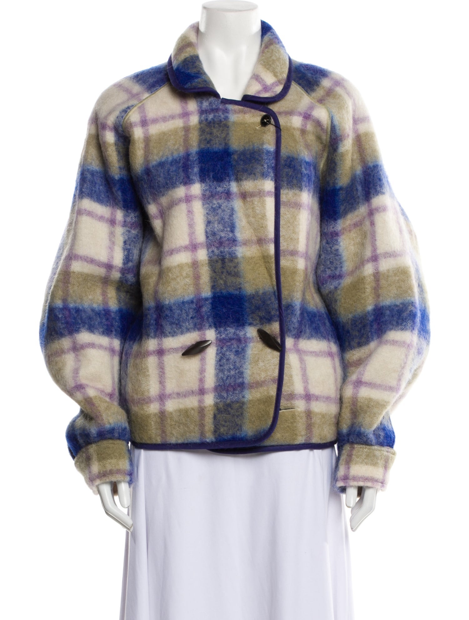 forte_forte Mohair Plaid Print Coat - Neutrals Coats, Clothing ...
