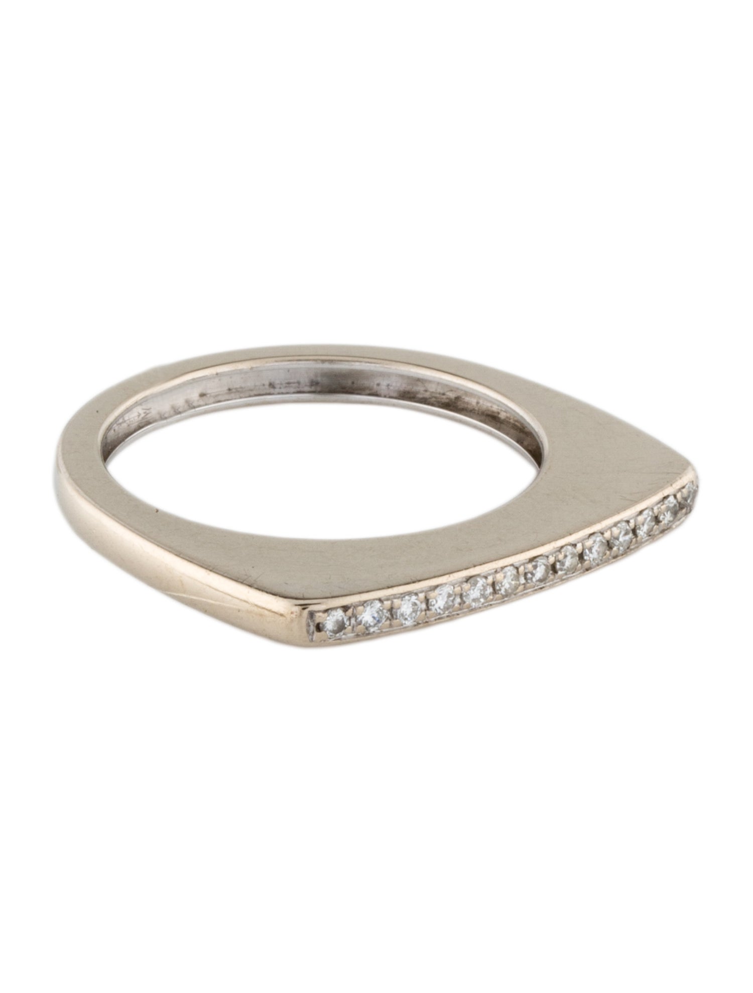 Fred 18K Diamond Stackable Success Ring - Rhodium-Plated 18K White Gold ...