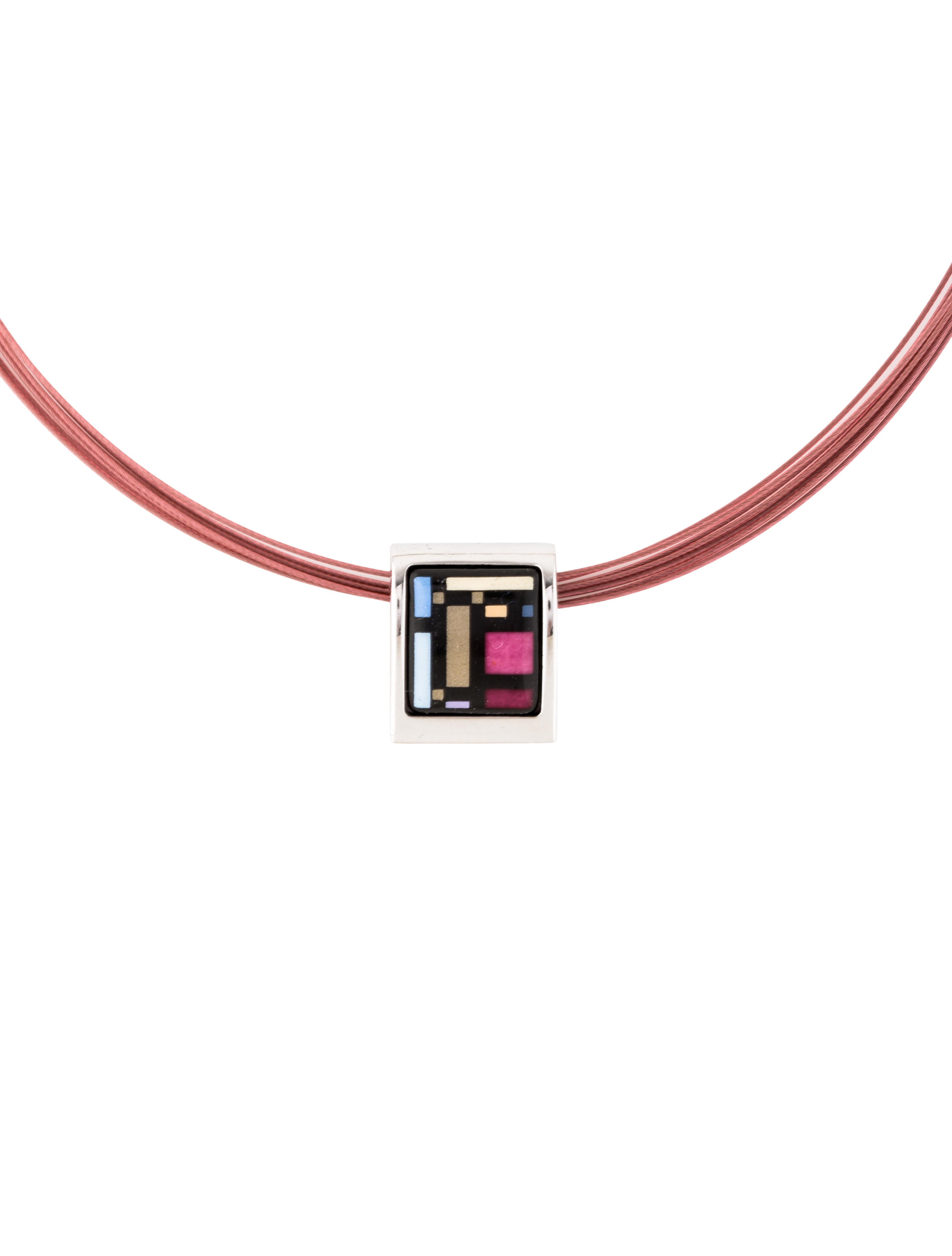 Frey Wille Enamel Pendant Necklace - Necklaces - FREWL20044 | The RealReal