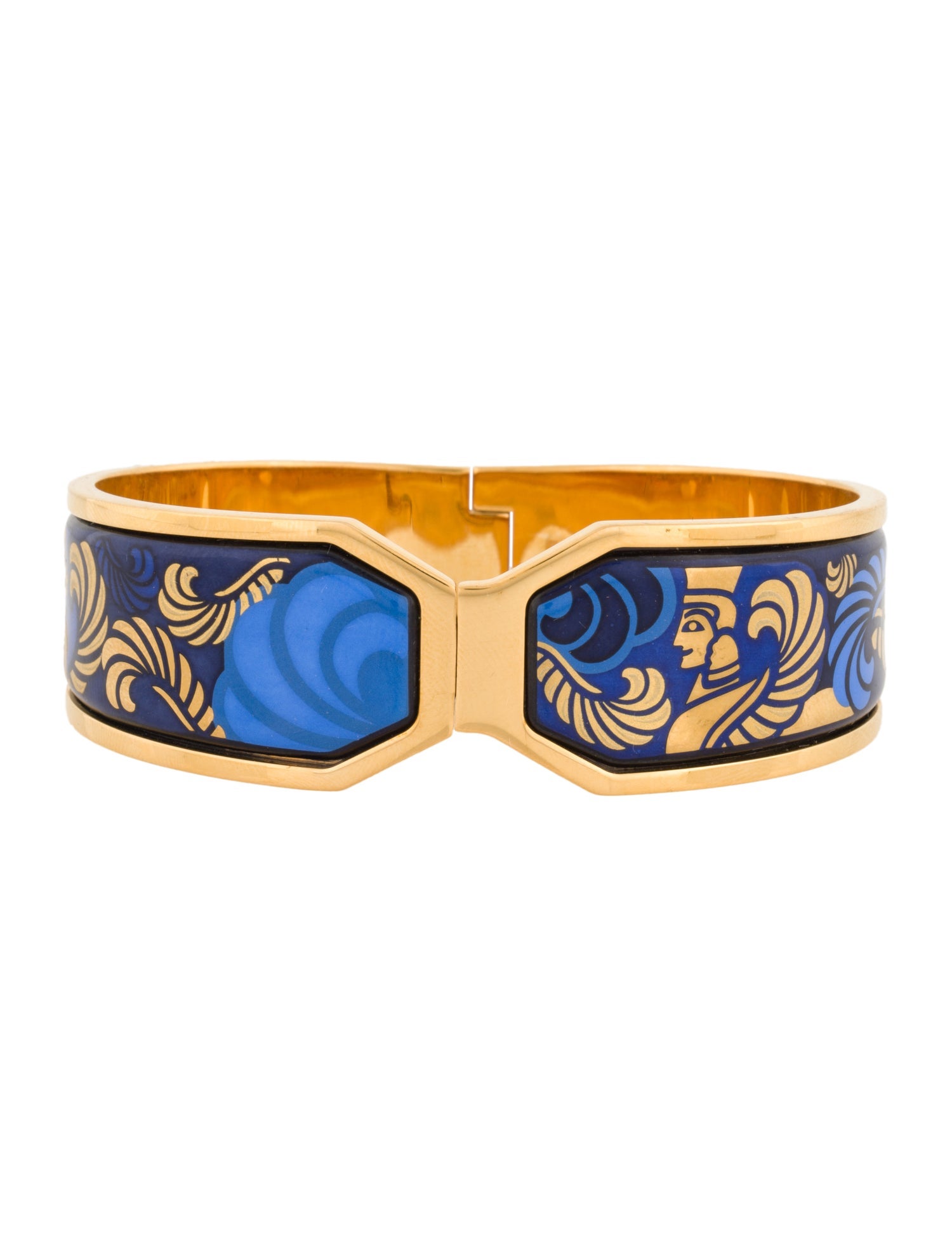 Frey Wille Enamel Contessa Hinged Bangle Bracelet - 24K Plated Bangle ...