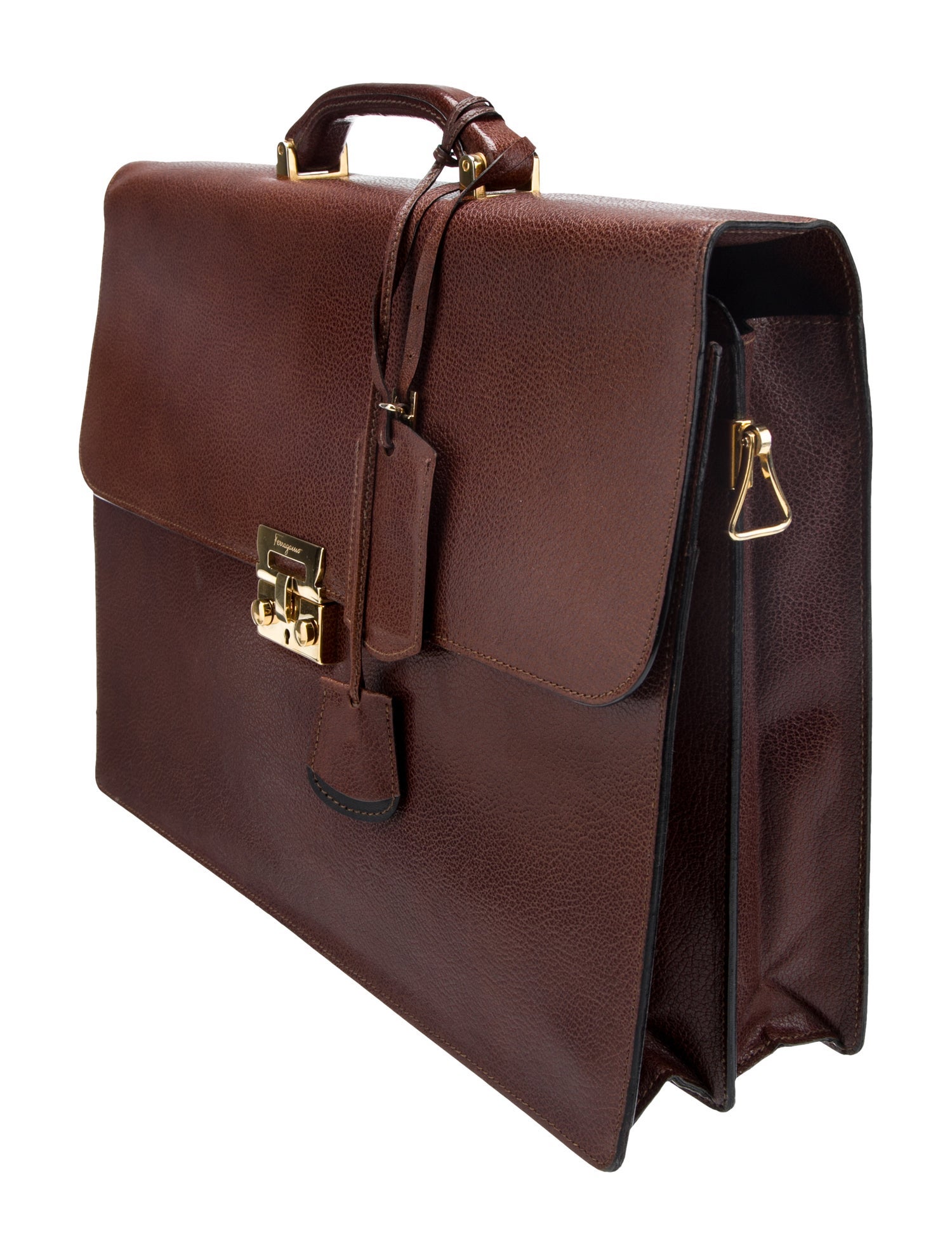 Ralph Lauren Collection Ricky Leather Briefcase - Brown Briefcases ...