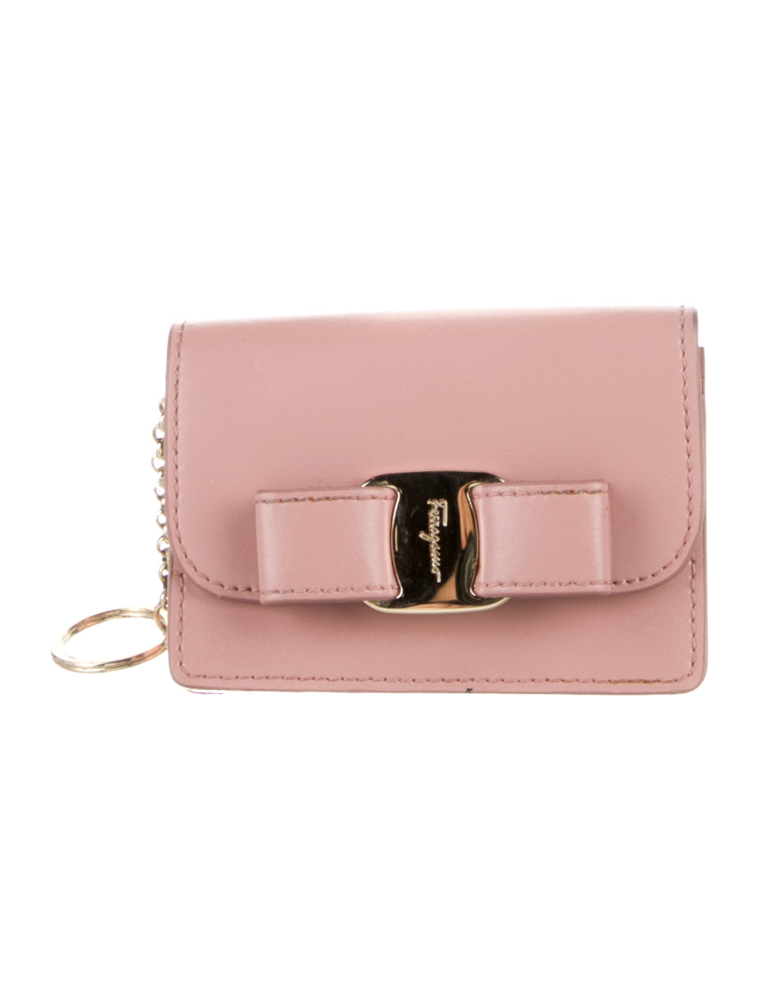 Salvatore Ferragamo Leather Compact Wallet - Pink Wallets, Accessories ...