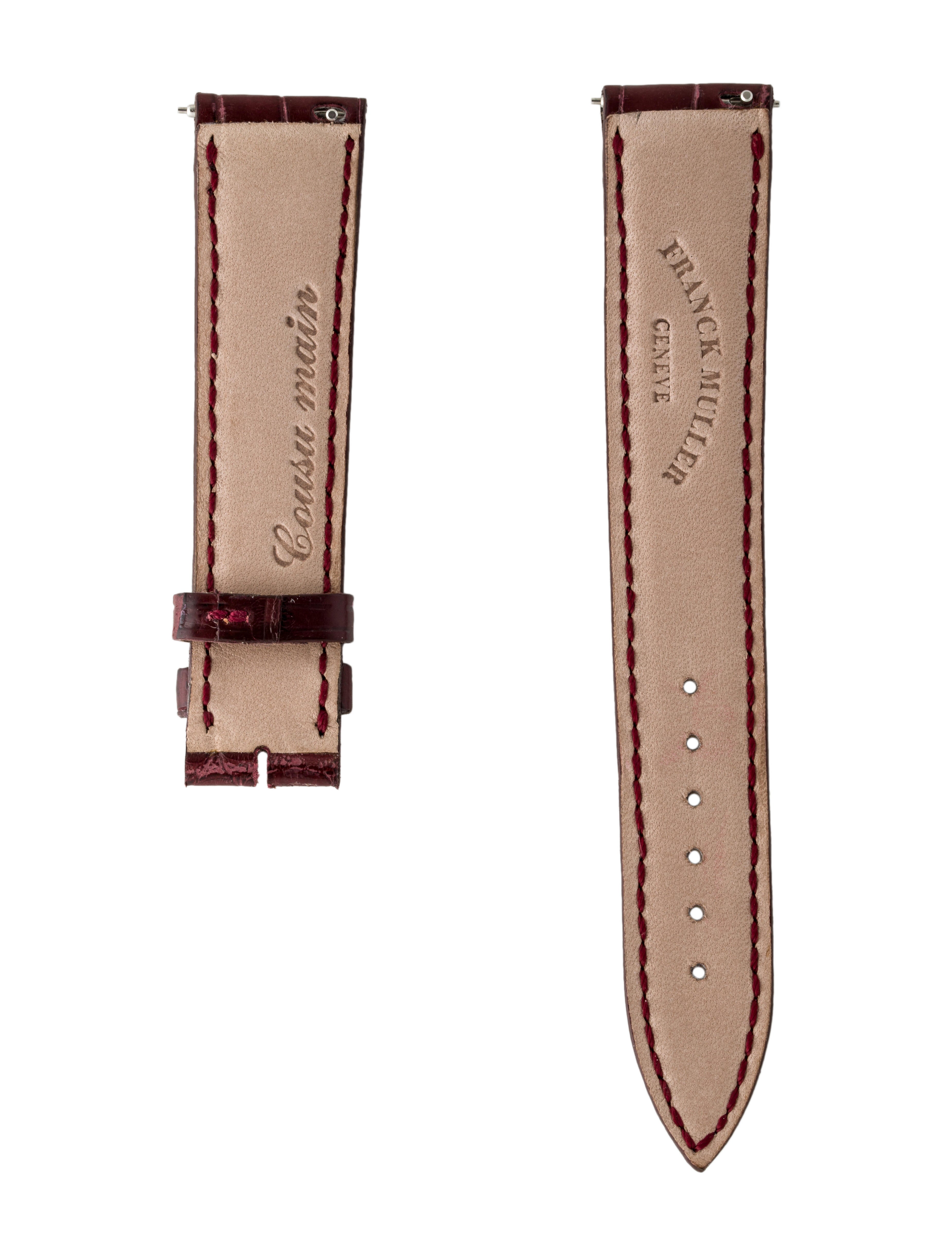 Franck Muller 18mm Alligator Watch Strap - Burgundy - FRM21467 | The ...