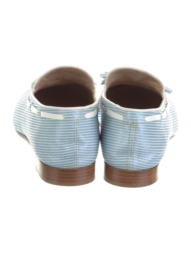Fratelli Rossetti Striped Tassel Accents Loafers - Blue Flats, Shoes ...