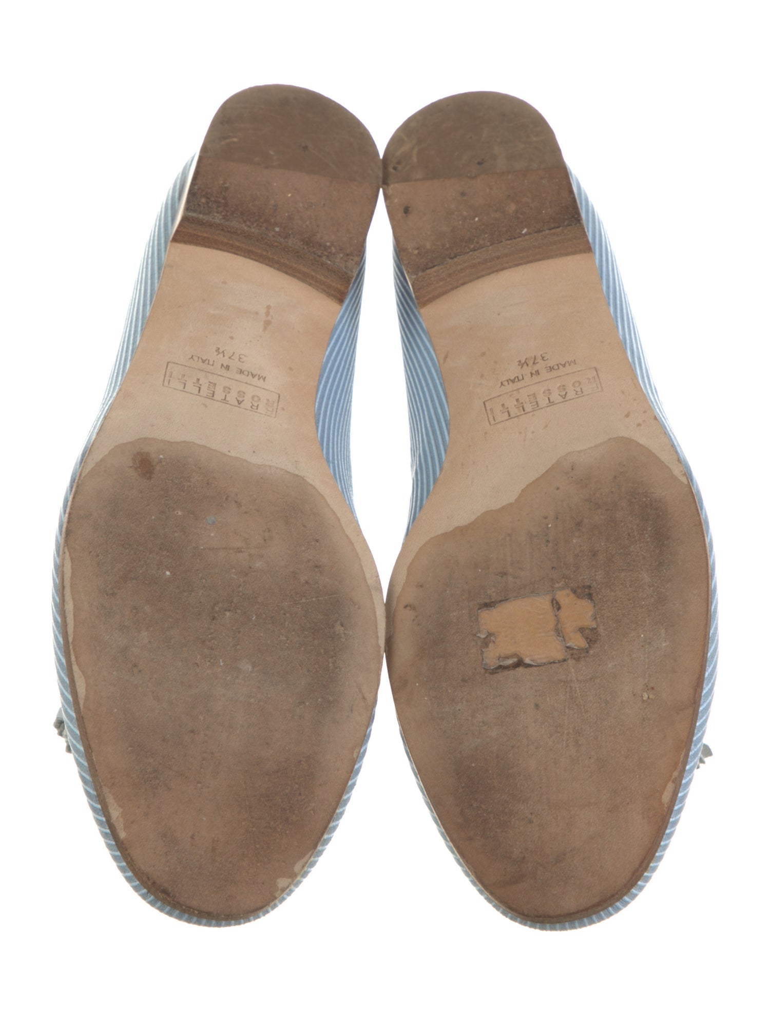 Fratelli Rossetti Striped Tassel Accents Loafers - Blue Flats, Shoes ...