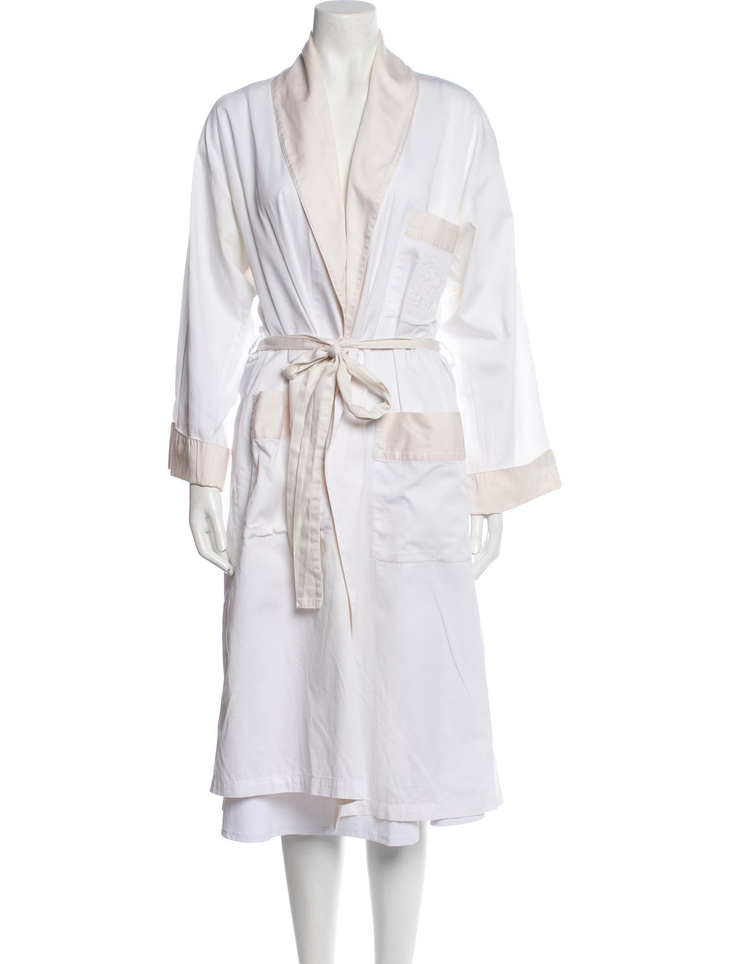 Frette Colorblock Pattern Robe - Neutrals Loungewear, Clothing ...