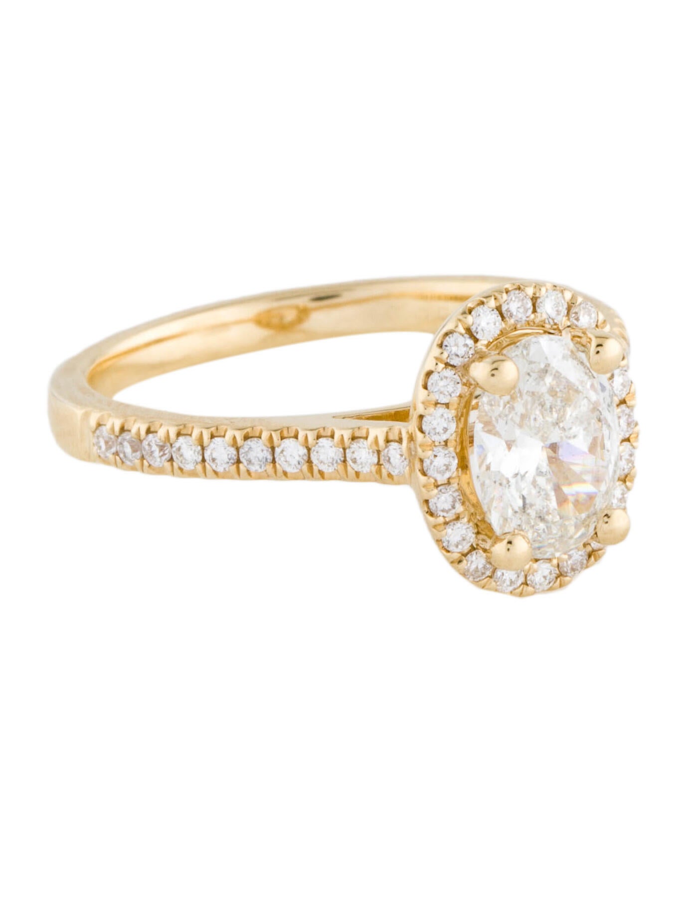 Ring 18K Lab-Grown 2.46ct Diamond Engagement Ring - 18K Yellow Gold ...