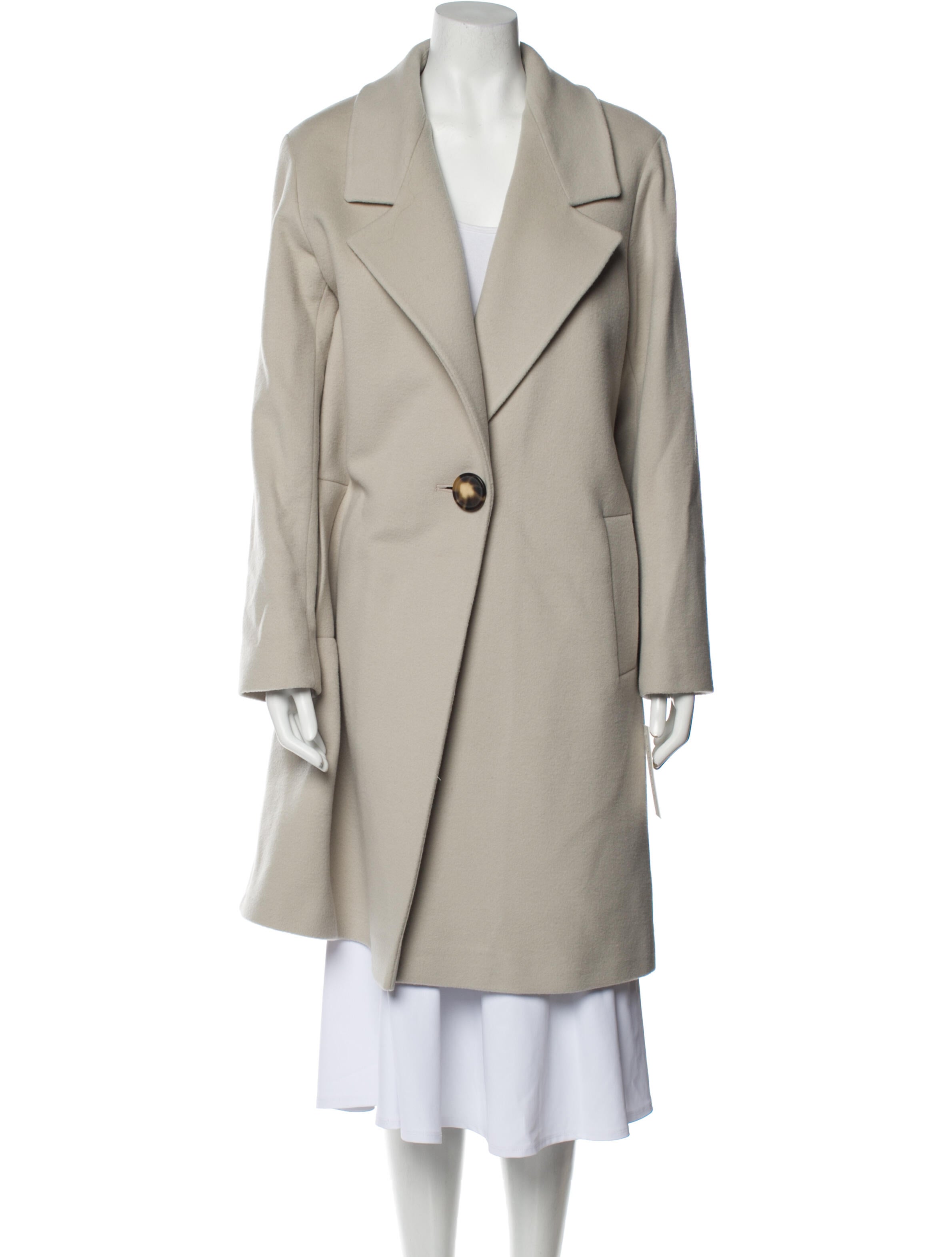 Akris Knee-Length Wool Coat - Black Coats, Clothing - AKR30626 | The ...