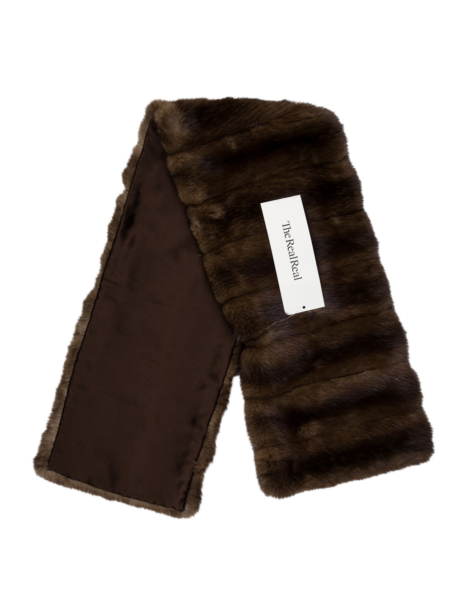 Fur Mink Printed Scarf - Brown Scarves and Shawls, Accessories ...