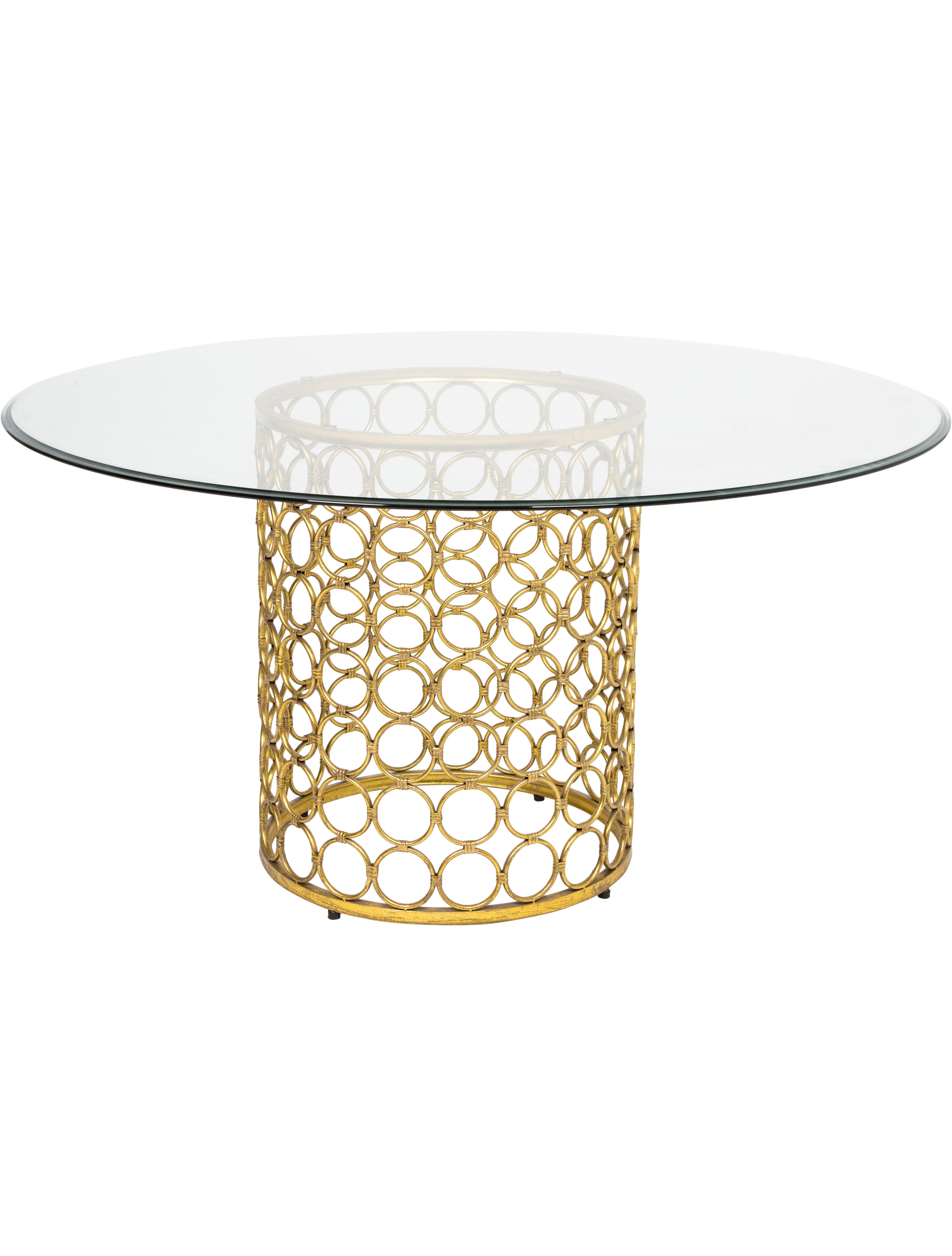 Furniture Glass-Topped Dining Table - Gold Tables, Furniture ...