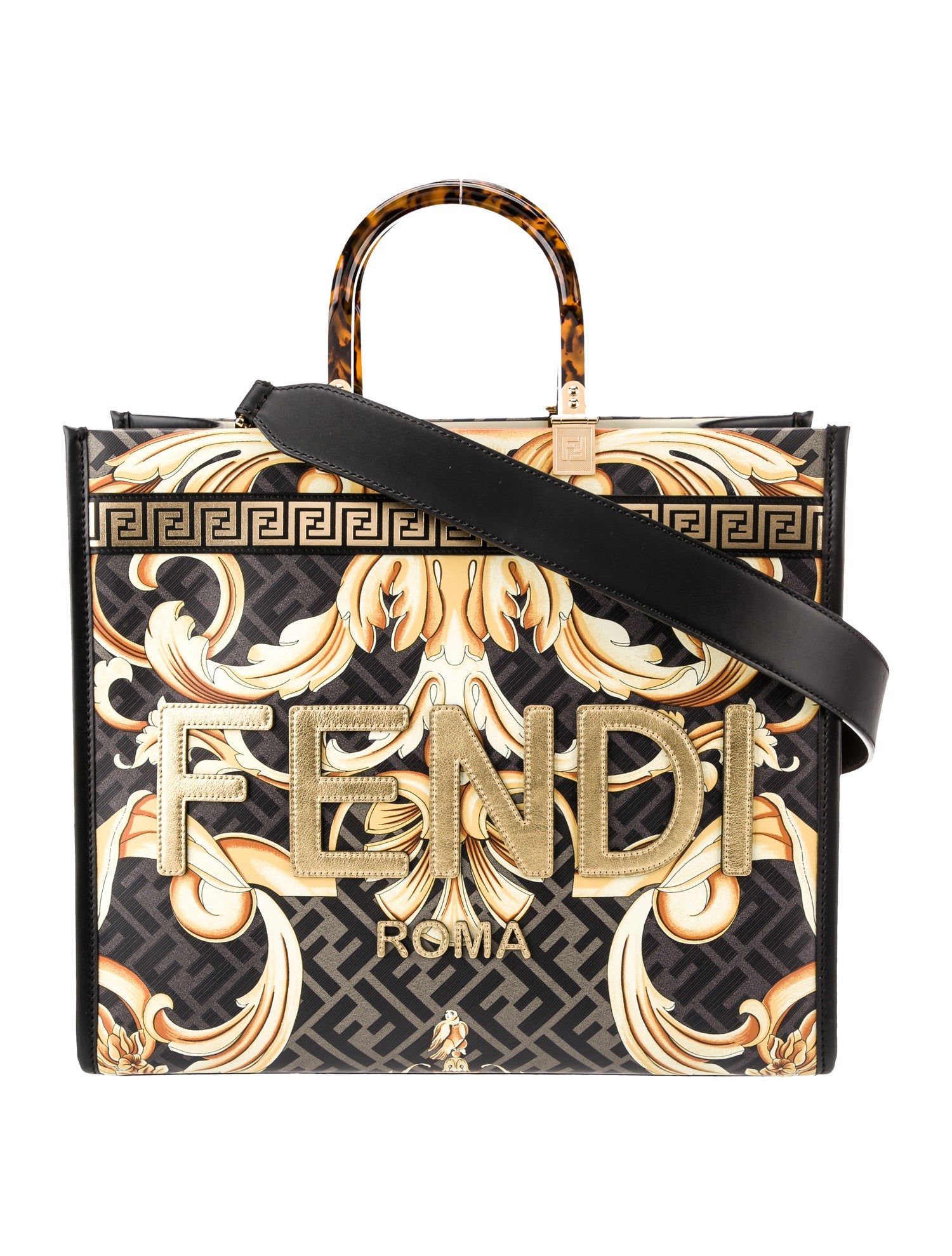 Fendace 2022 Medium Sunshine Shopper Tote - Gold Totes, Handbags ...