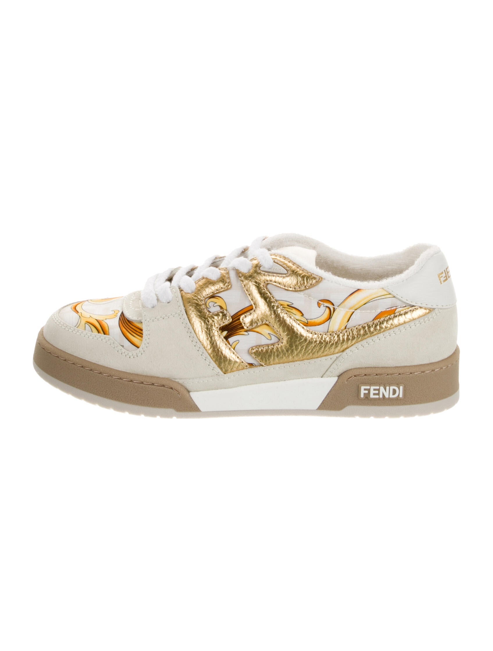 Fendace Nylon Printed Sneakers w/ Tags - Neutrals Sneakers, Shoes ...