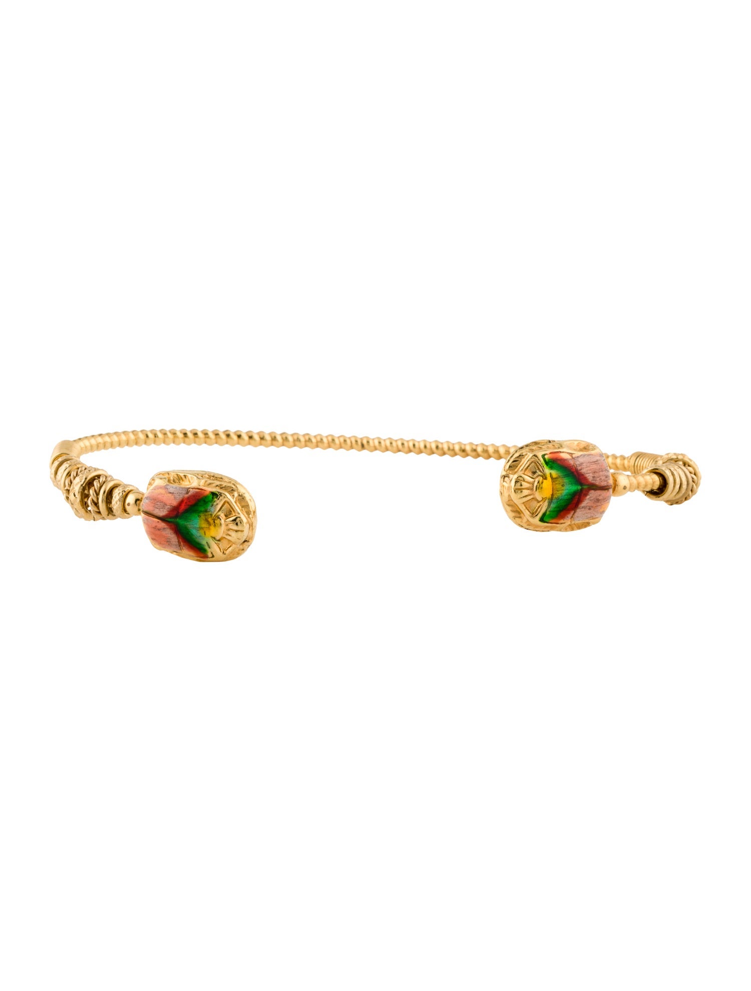 Gas Bijoux Duality Scaramouche Twist Enamel Cuff Bracelet - Gold-Plated Cuff, Bracelets ...