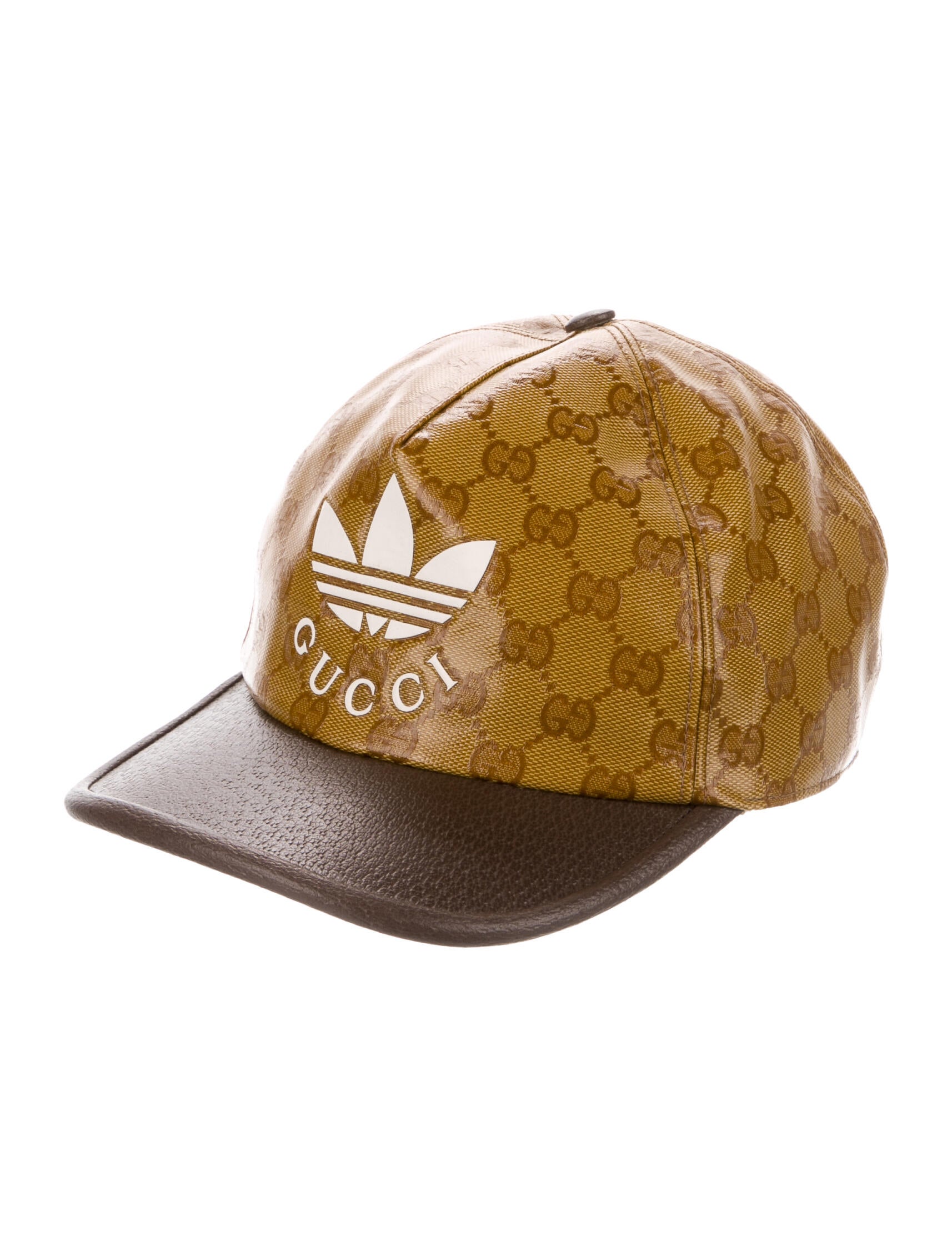 Gucci X Adidas Leather Baseball Cap W Tags W Tags Brown Hats Accessories Gaudc20063 The