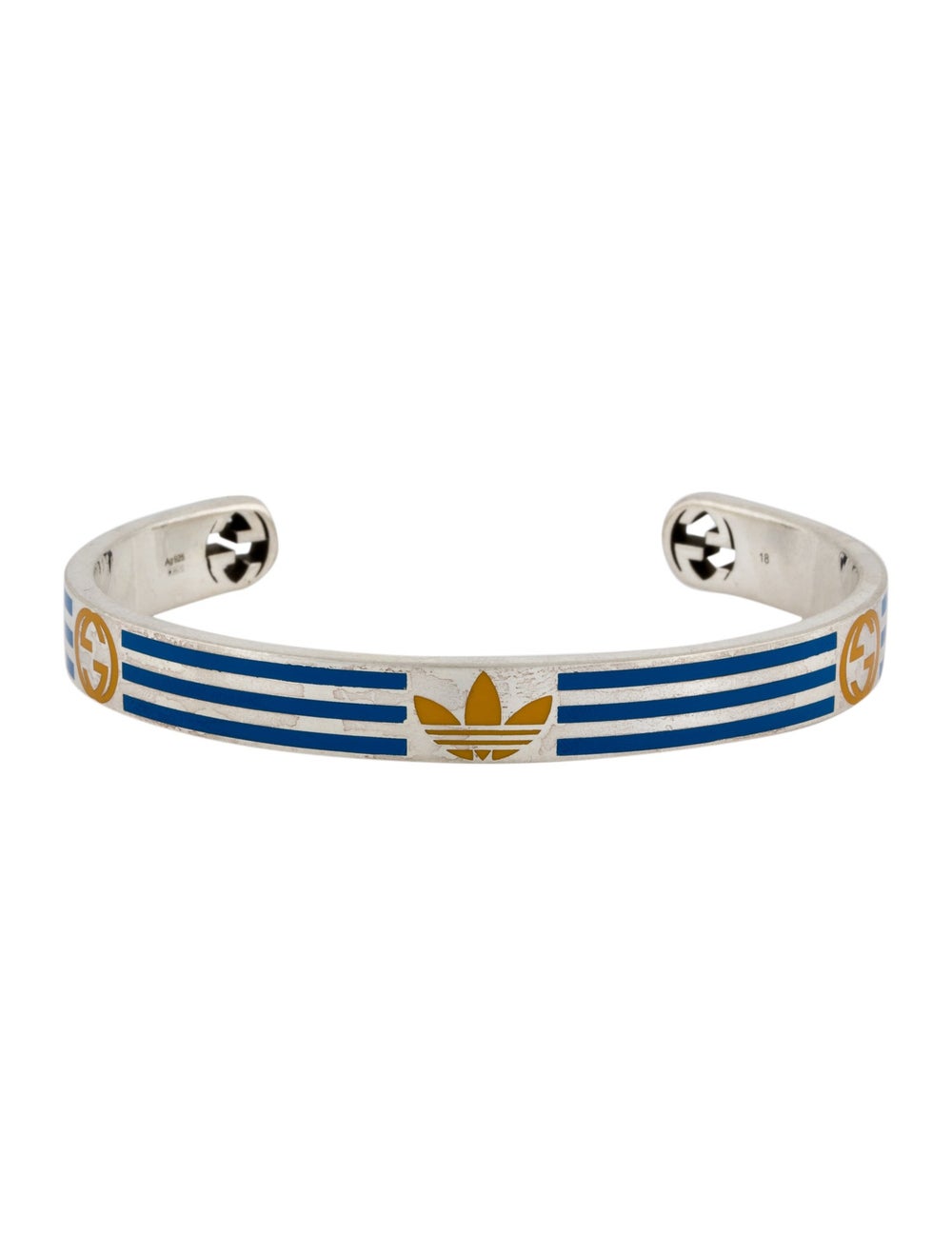 Gucci x Adidas Sterling Silver & Enamel Designer Size… - Gem