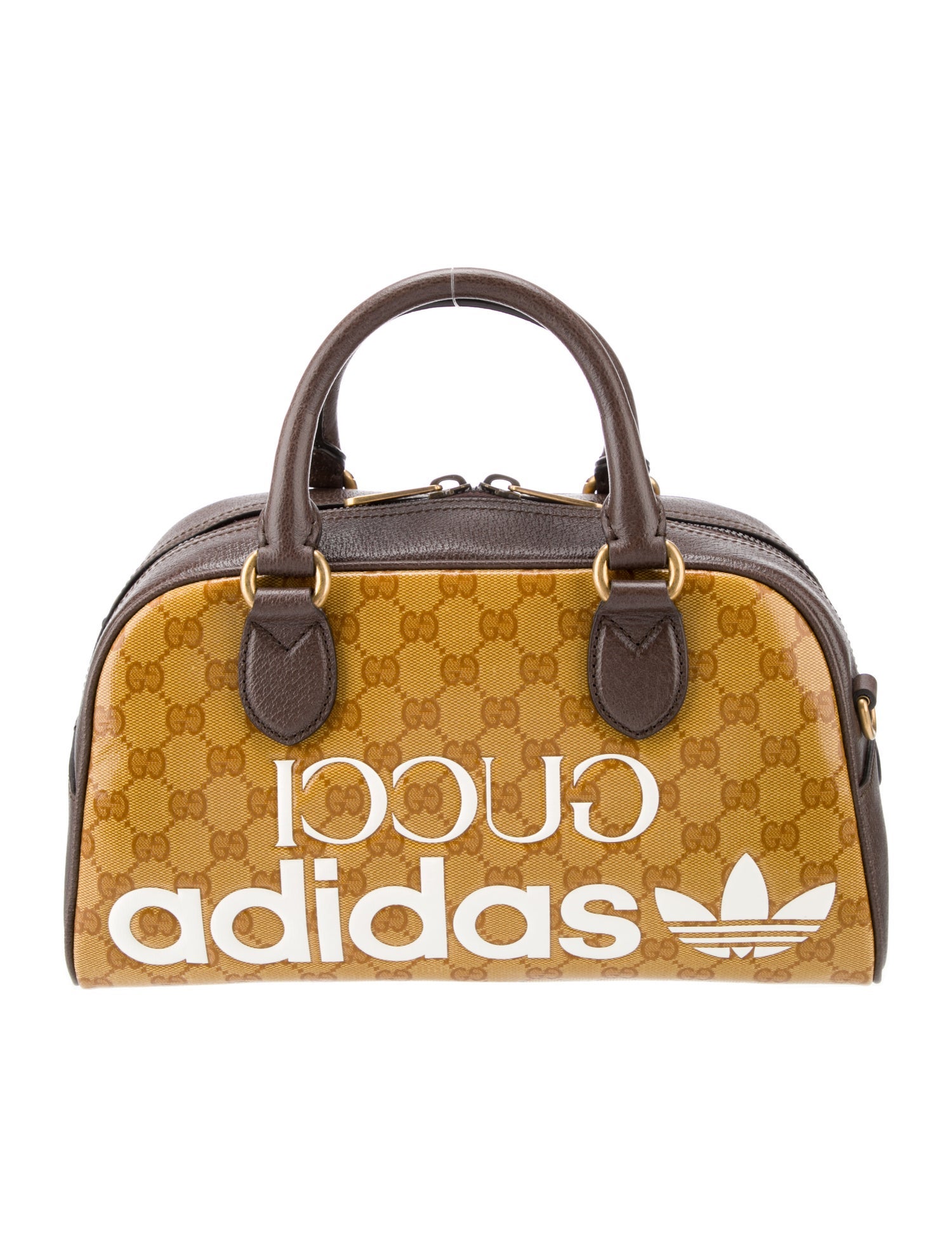 Gucci x Adidas GG Crystal Mini Duffle Bag - Neutrals Handle Bags ...