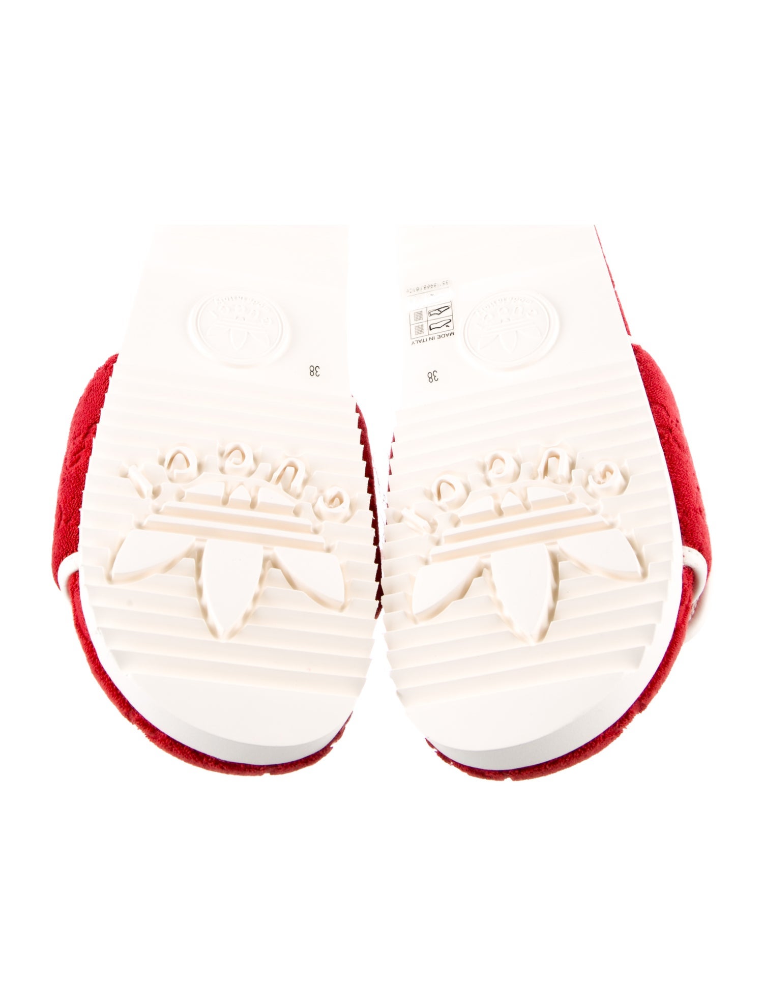 Gucci x Adidas Graphic Print Slides w/ Tags - Red Sandals, Shoes ...