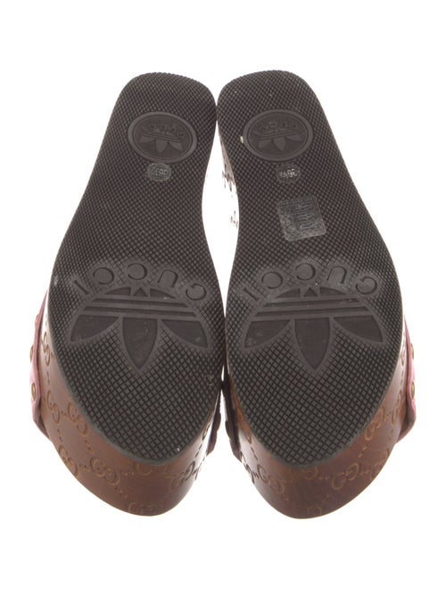 Gucci x Adidas Satin Raso GG Monogram Clog GG Logo Slides - Pink ...
