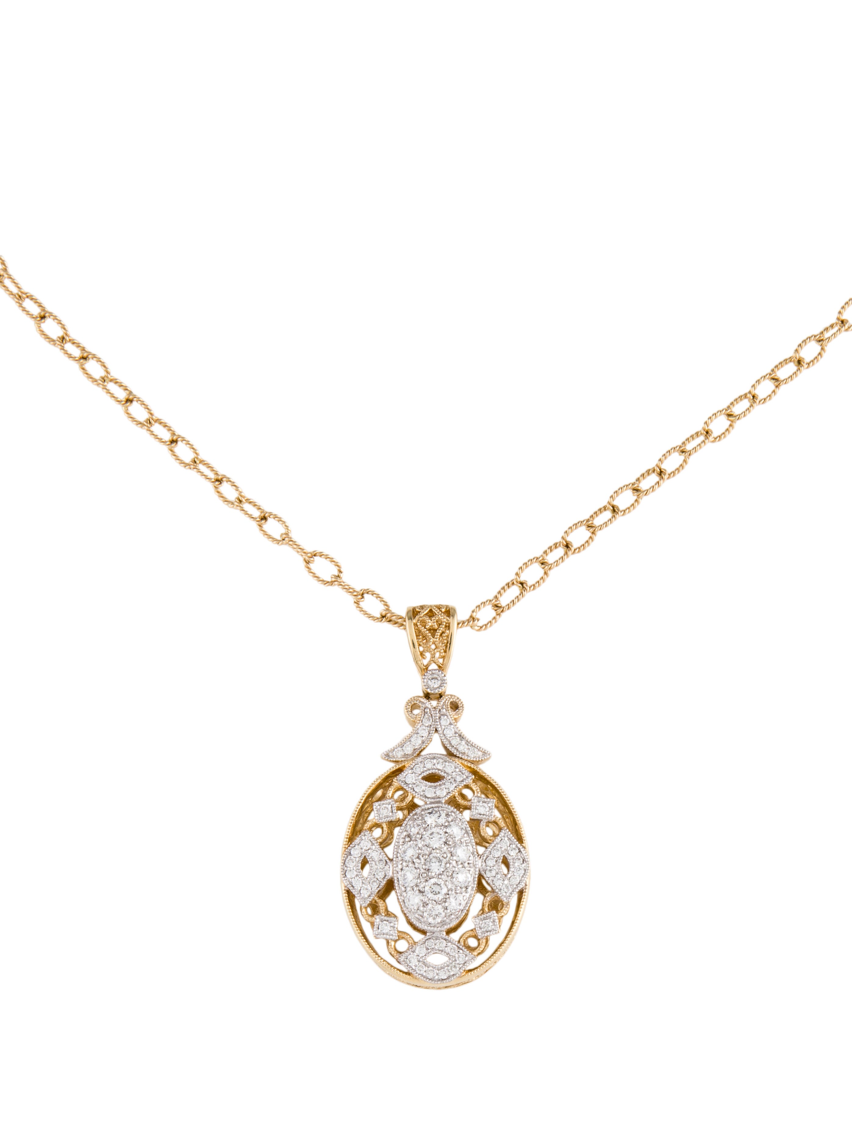 La Nouvelle Bague 18K Diamond & Heart Pendant Necklace - 18K Yellow ...