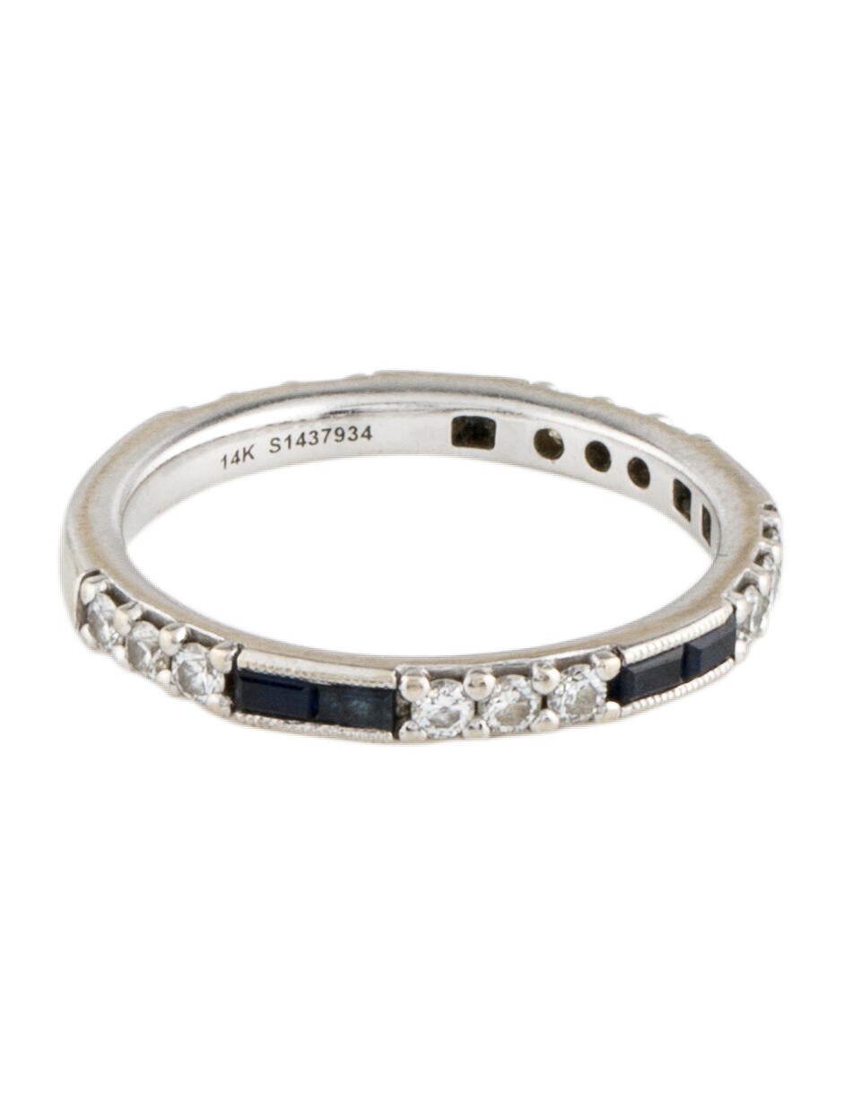 Gabriel & Co. 14K Sapphire & Diamond Band - Rhodium-Plated 14K White ...