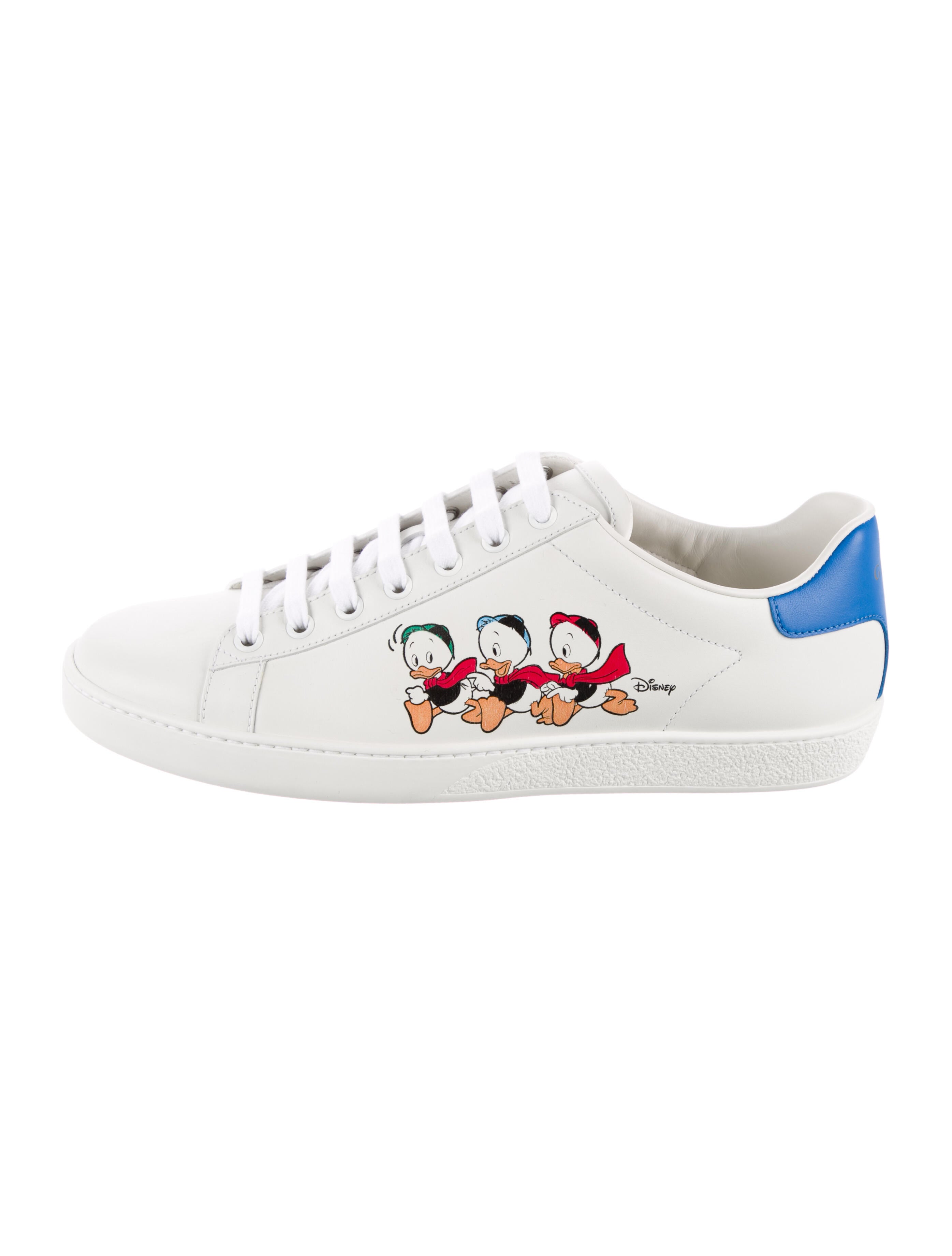 Gucci x Disney Ace Huey, Dewey, Louie Sneakers - White Sneakers, Shoes ...