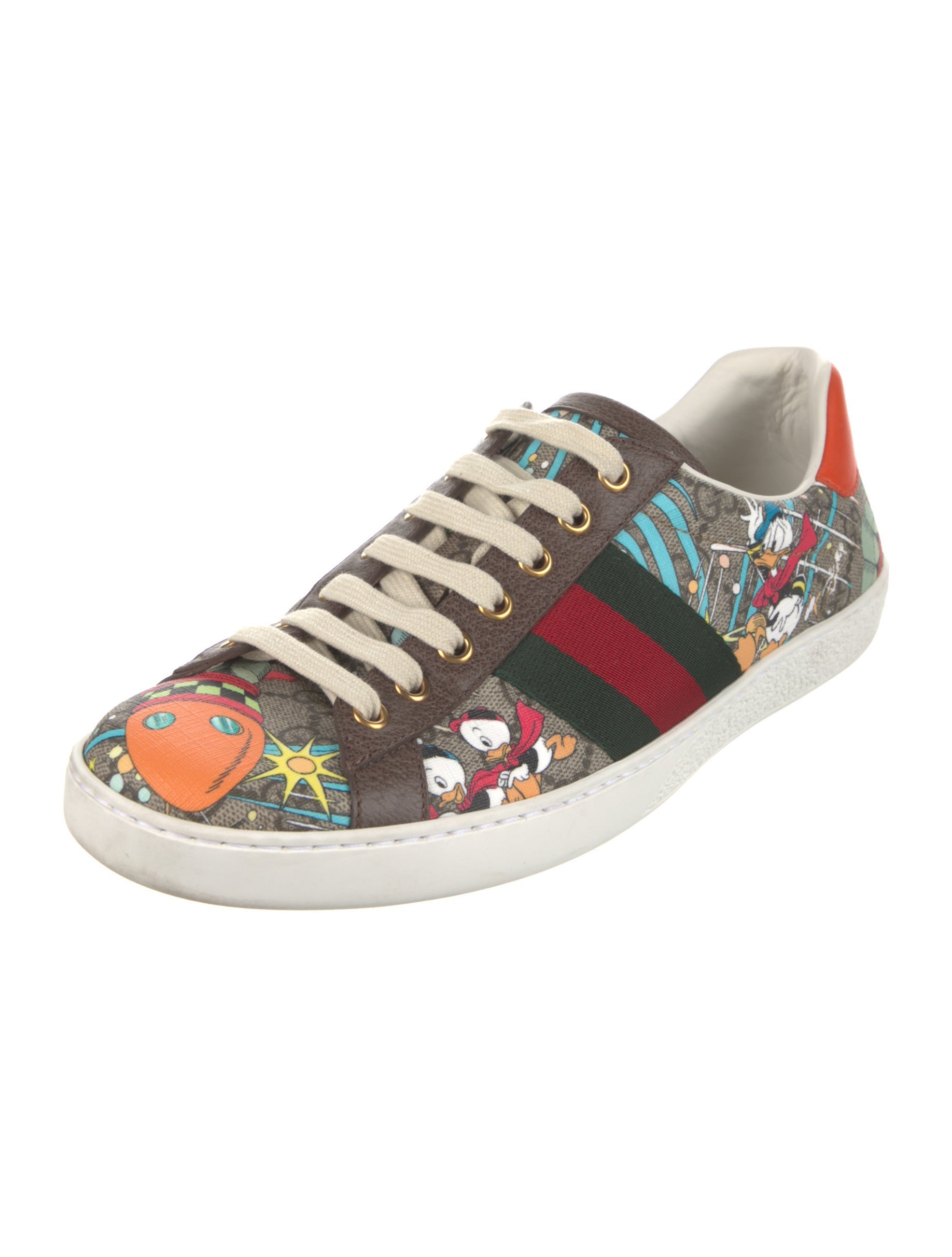 Gucci x Disney Ace 'Huey, Dewey and Louie' Sneakers - Neutrals Sneakers ...