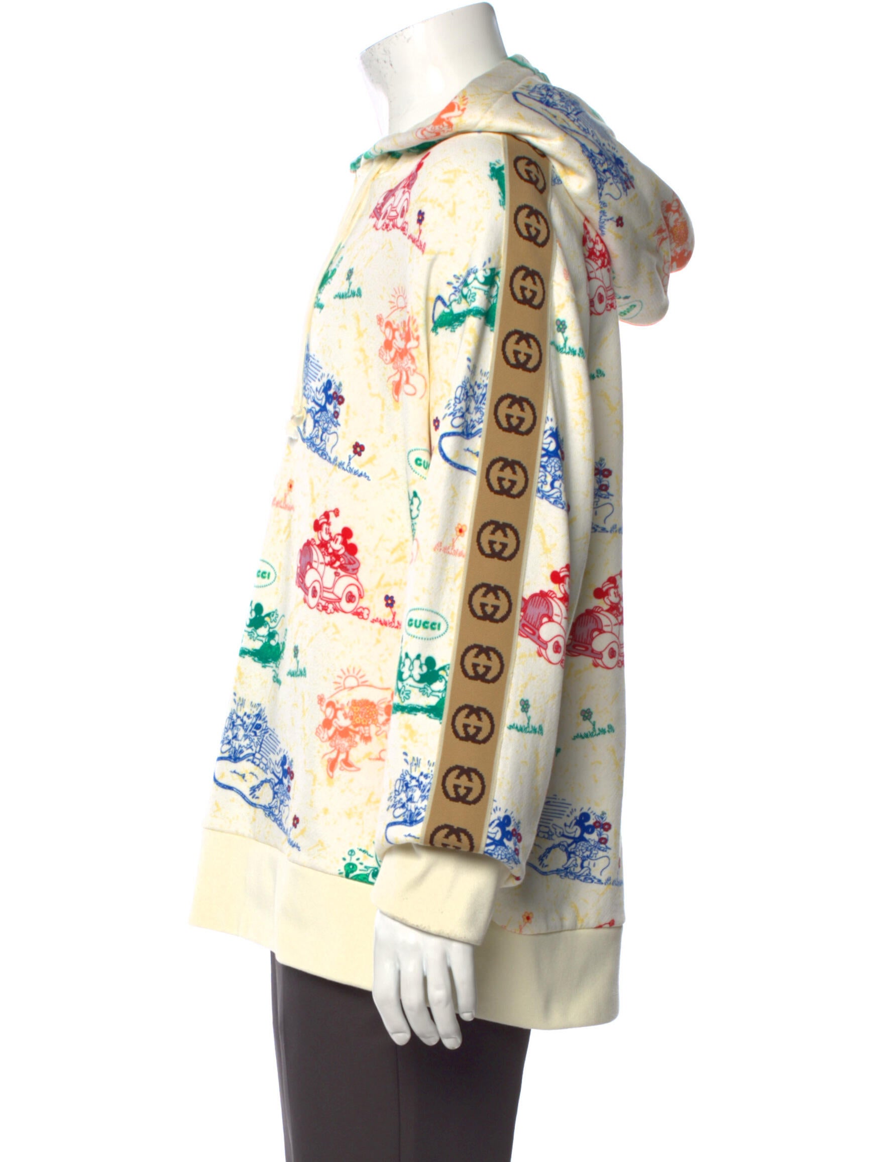 Gucci x Disney Interlocking G Mickey Mouse Printed Hoodie - Neutrals ...