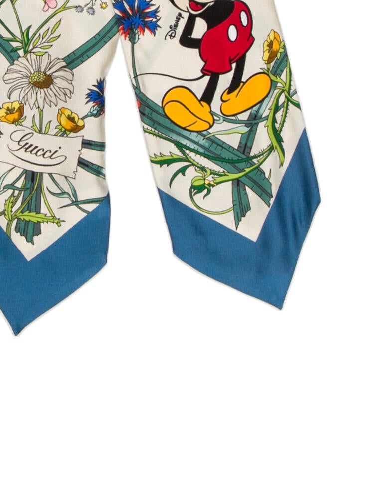 Gucci x Disney Mickey Silk Scarf - Neutrals Scarves and Shawls ...