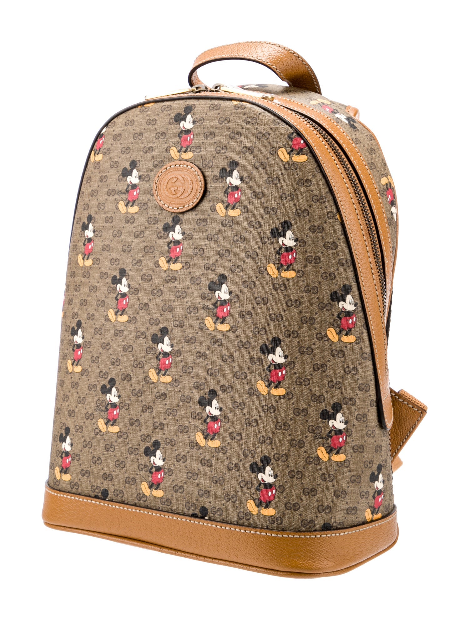 Gucci x Disney Micro GG Round Mickey Mouse Backpack - Brown Backpacks ...