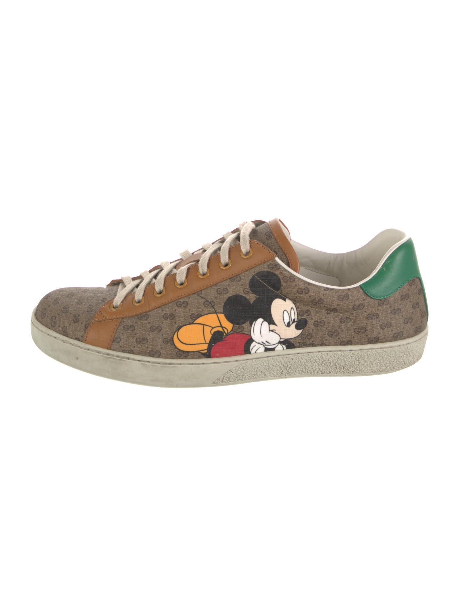 Gucci x Disney Ace 'Mickey Mouse' Sneakers - Brown Sneakers, Shoes ...