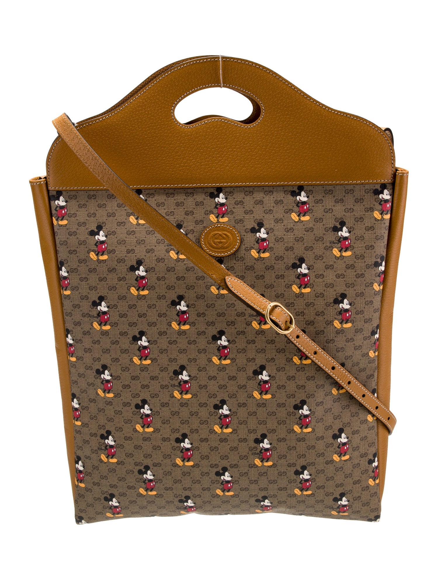 Gucci x Disney Micro GG Monogram Top Handle Bag - Brown Totes, Handbags ...