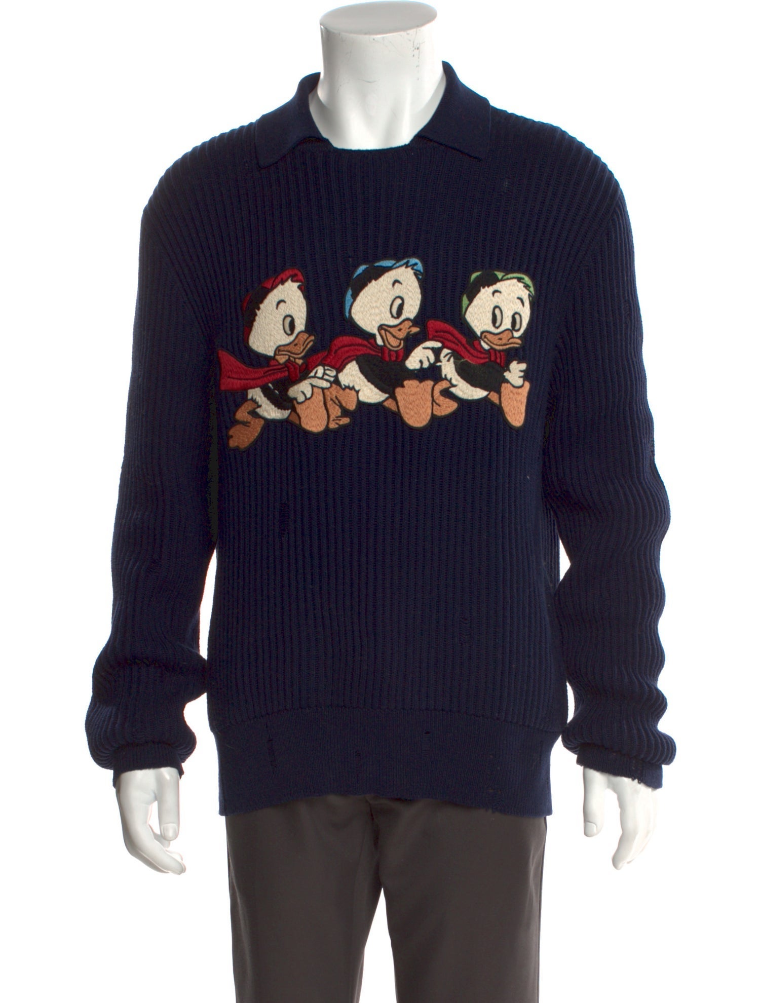 Gucci x Disney 2021 Huey, Dewey And Louie Pullover - Blue Sweaters ...