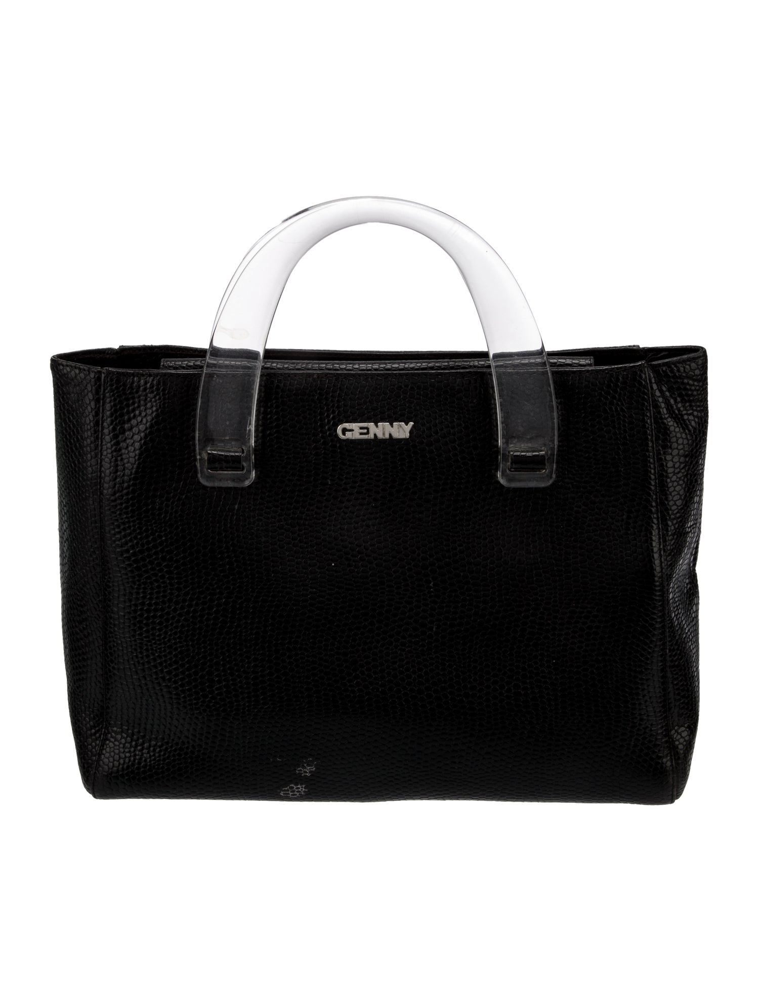 Genny Leather Top Handle Bag - Black Handle Bags, Handbags - GEN22070 ...