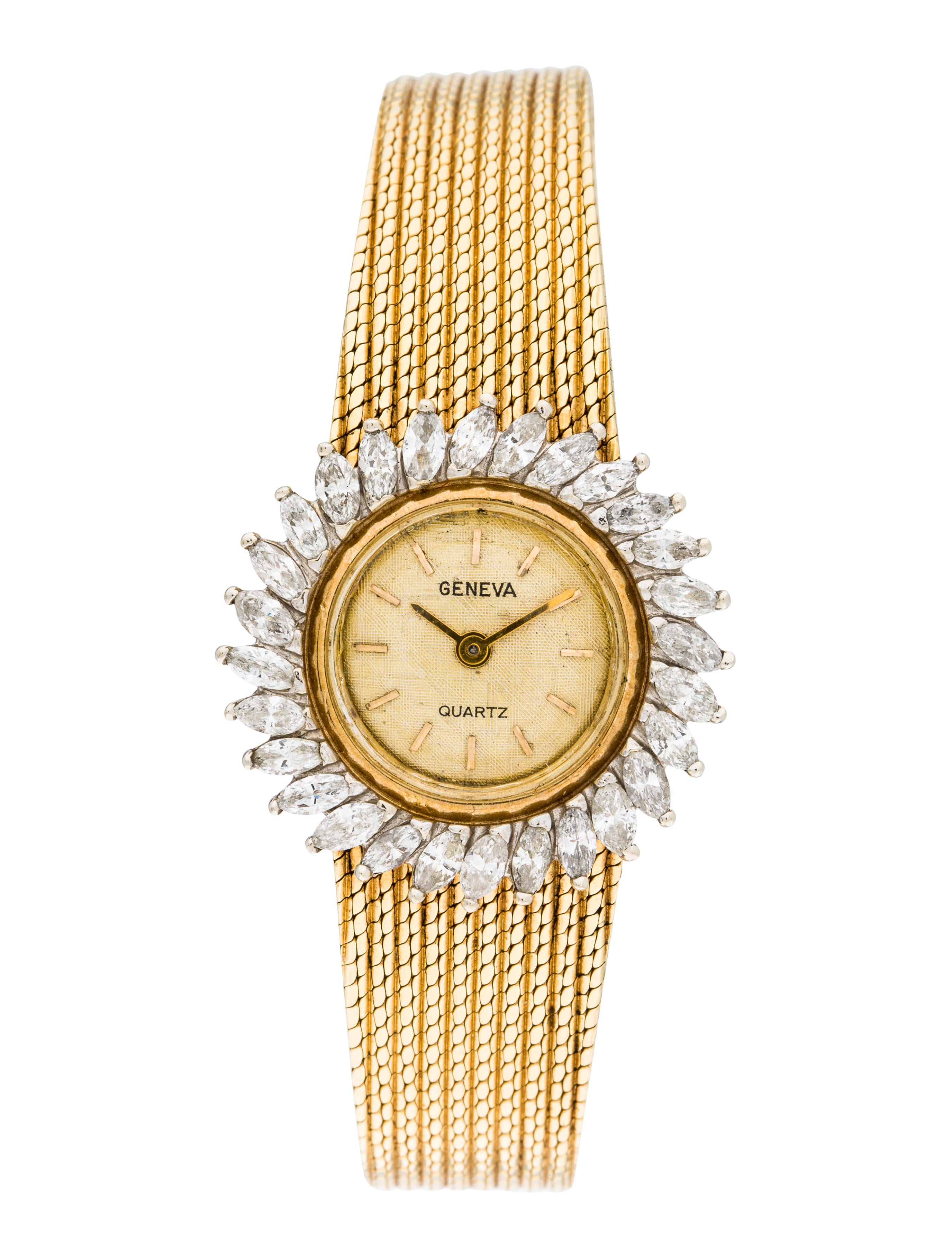 Geneva Classic 14K Yellow Gold and Diamond Watch - GENVA20016 | The ...
