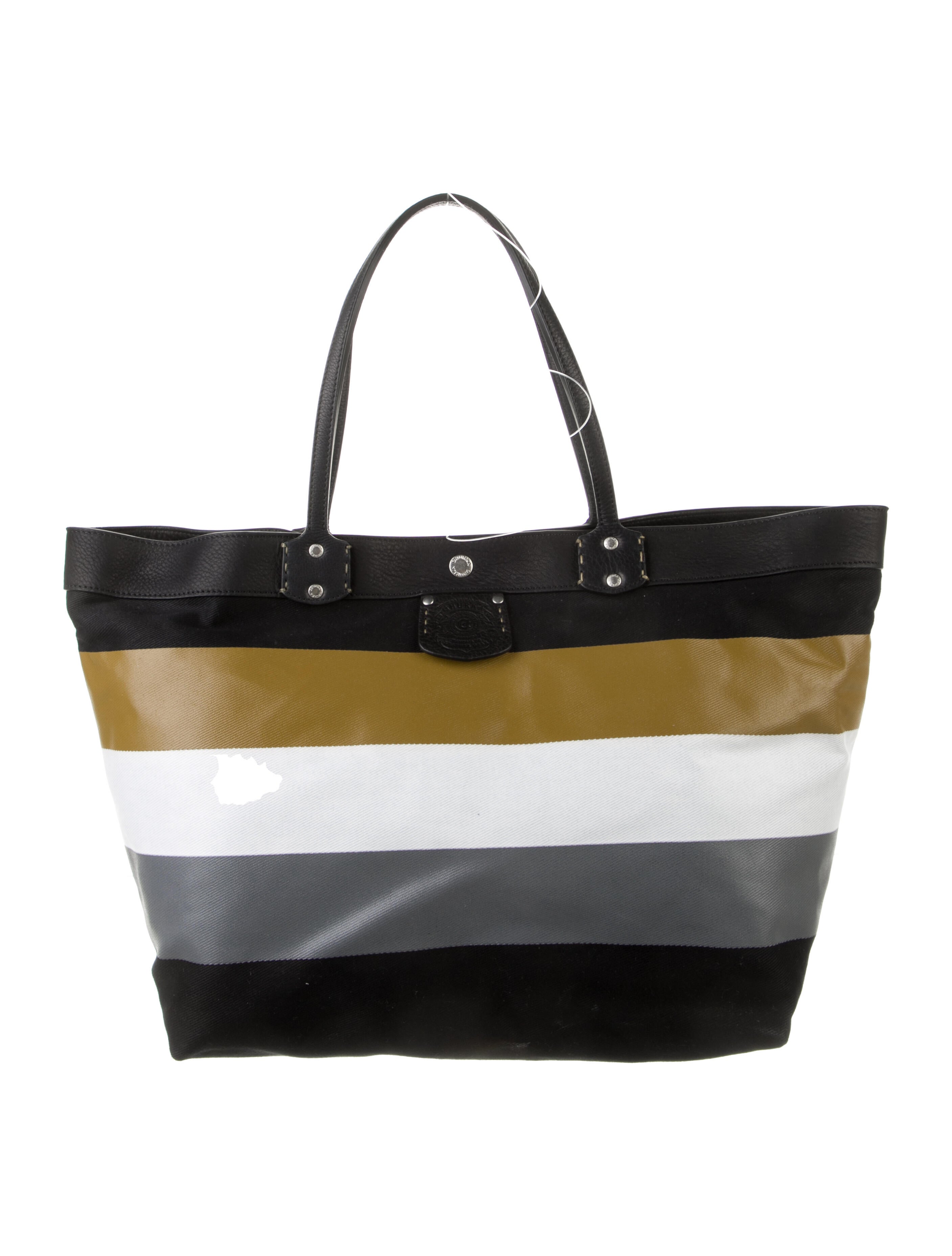 Ghurka Coated Canvas Tote Bag - Black Totes, Handbags - GHK22336 | The ...
