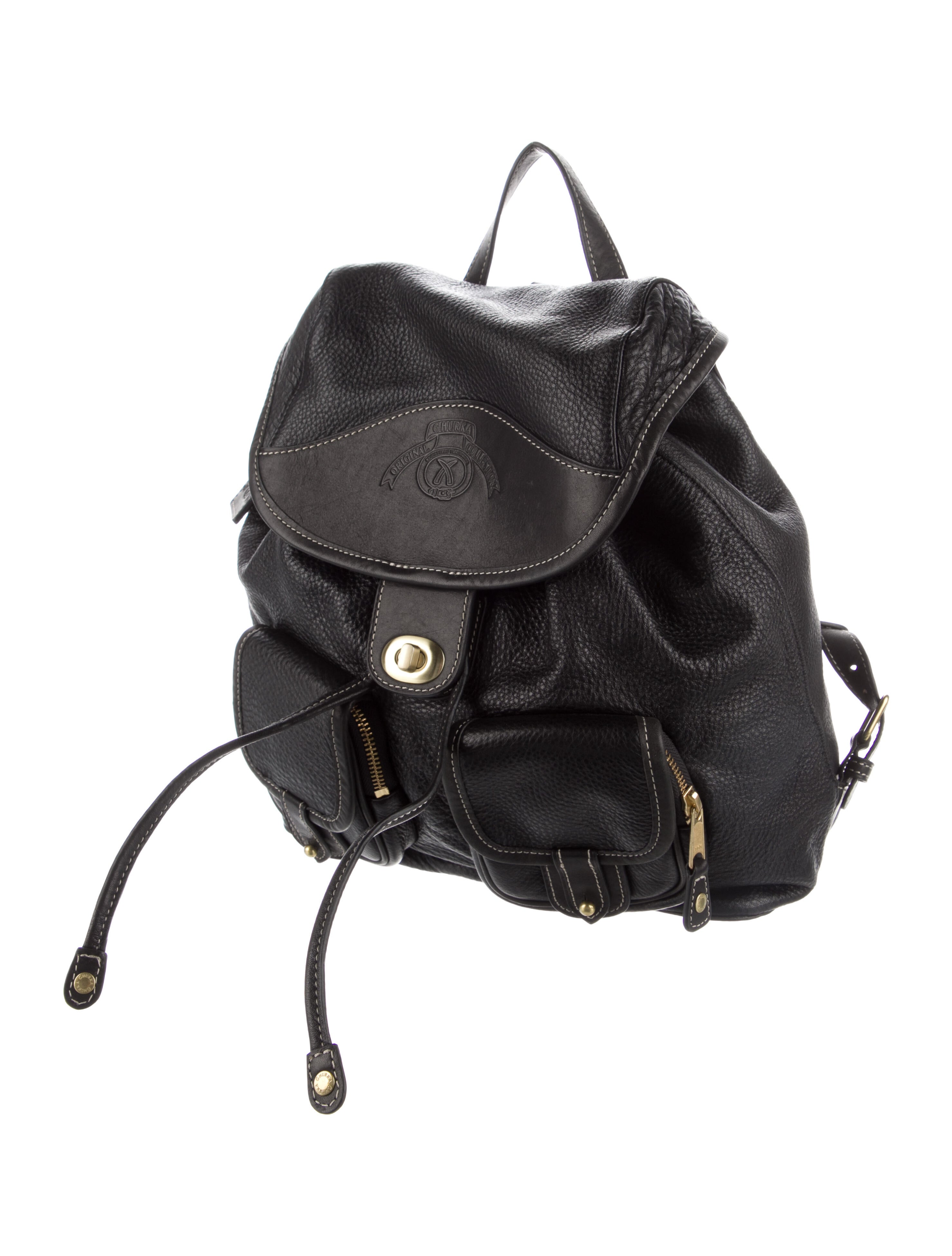 Ghurka Leather Backpack - Black Backpacks, Handbags - GHK22513 | The ...
