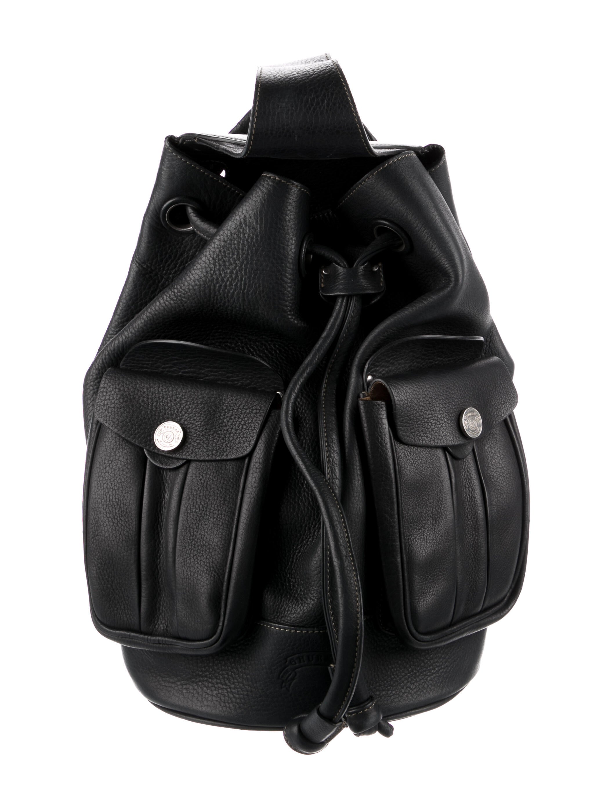 Ghurka Leather Backpack - Black Backpacks, Handbags - GHK22621 | The ...