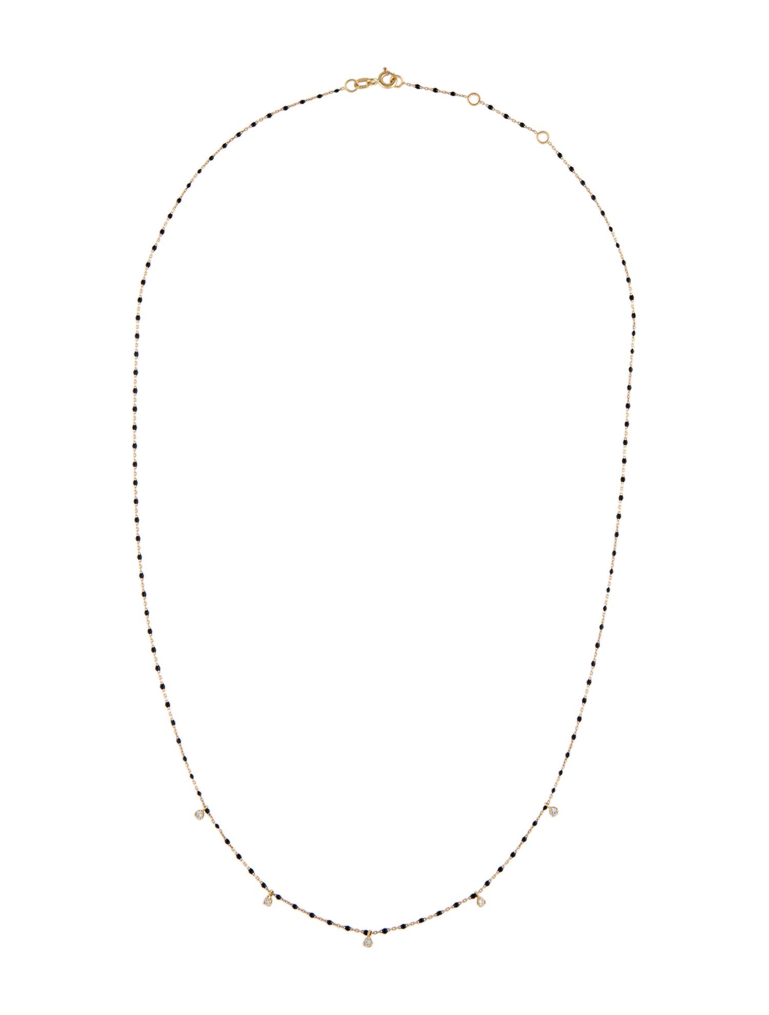 Gigi Clozeau 18K Diamond Mini Gigi Black Necklace - 18K Yellow Gold ...