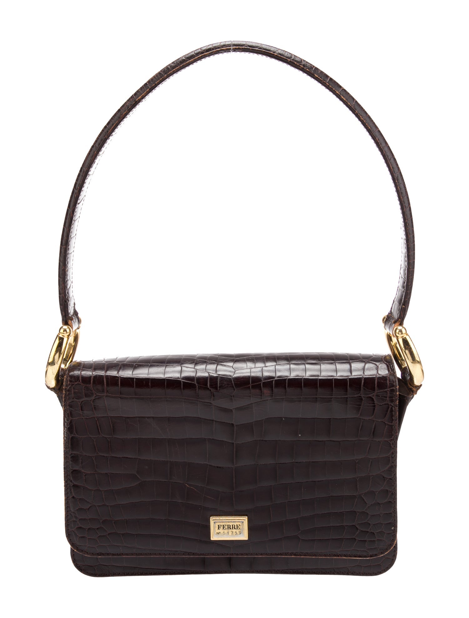 Gianfranco Ferre Leathe Shoulder Bag - Brown Shoulder Bags, Handbags - GIN28332 | The RealReal