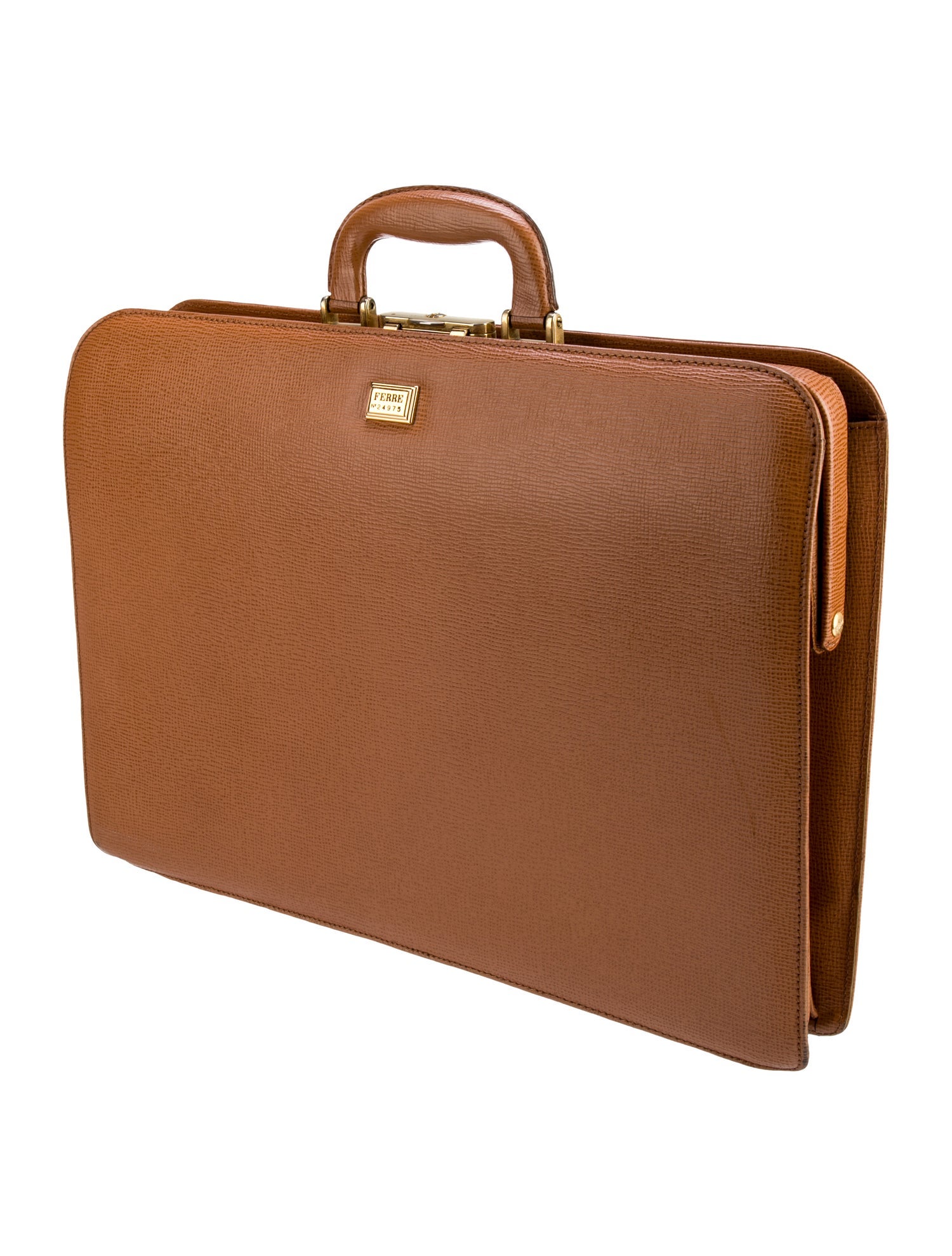 Bottega Veneta Intrecciato-Trimmed Ostrich Briefcase - Blue Briefcases ...