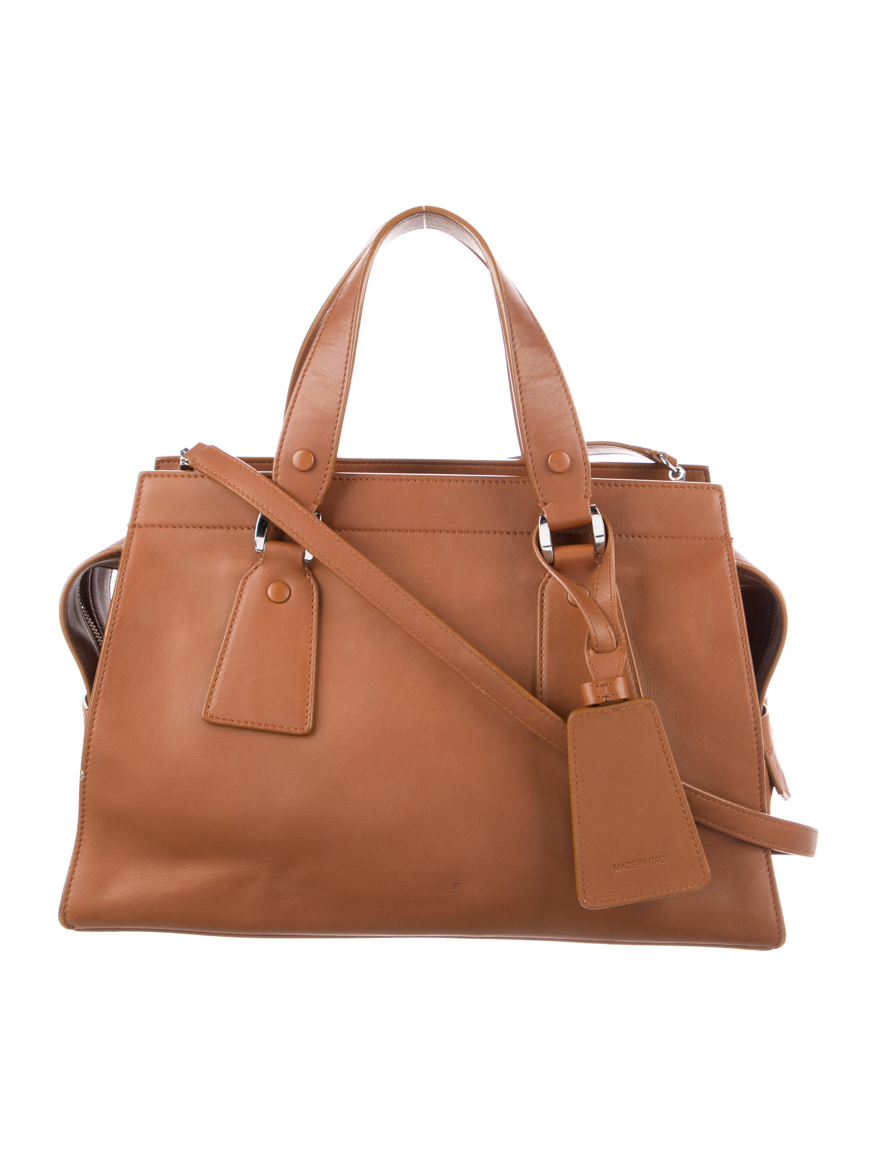 Giorgio Armani Leather Handle Bag - Brown Handle Bags, Handbags ...