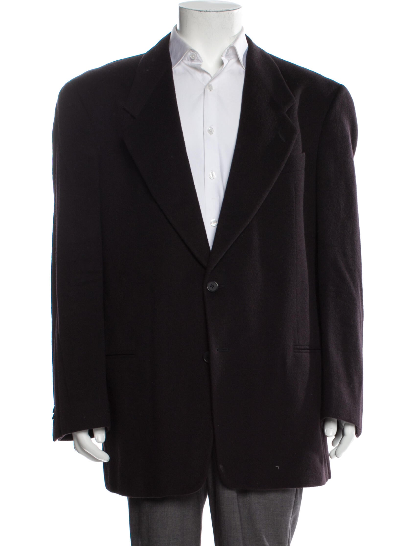 Giorgio Armani Cashmere Overcoat - Black Outerwear, Clothing ...
