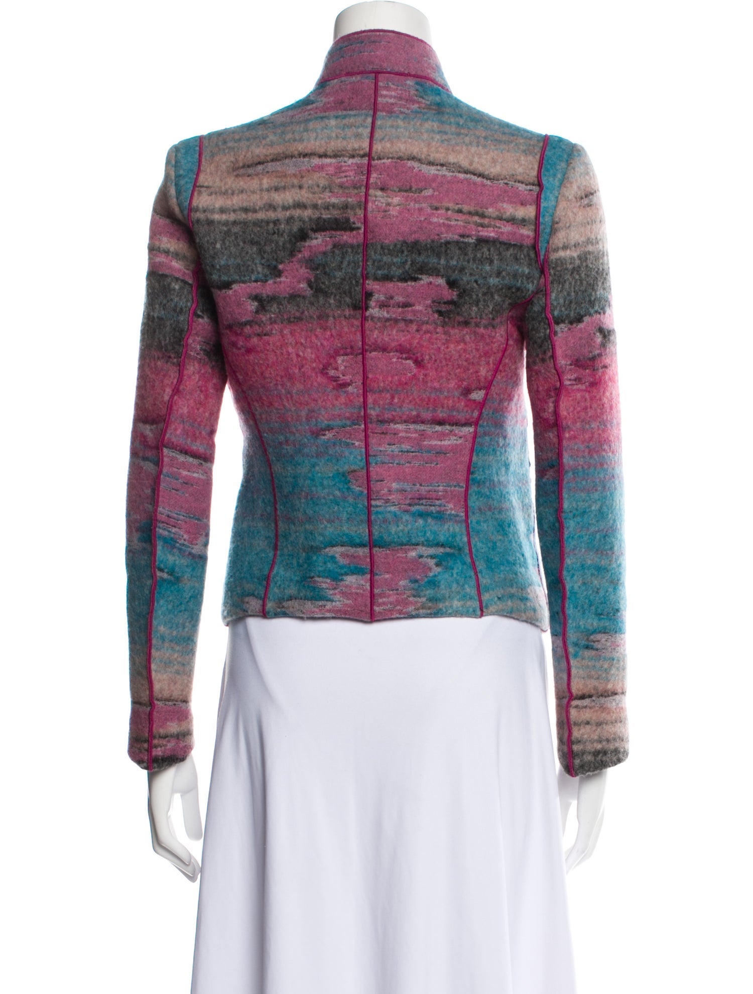 Giorgio Armani Tweed Pattern Evening Jacket w/ Tags - Pink Jackets ...